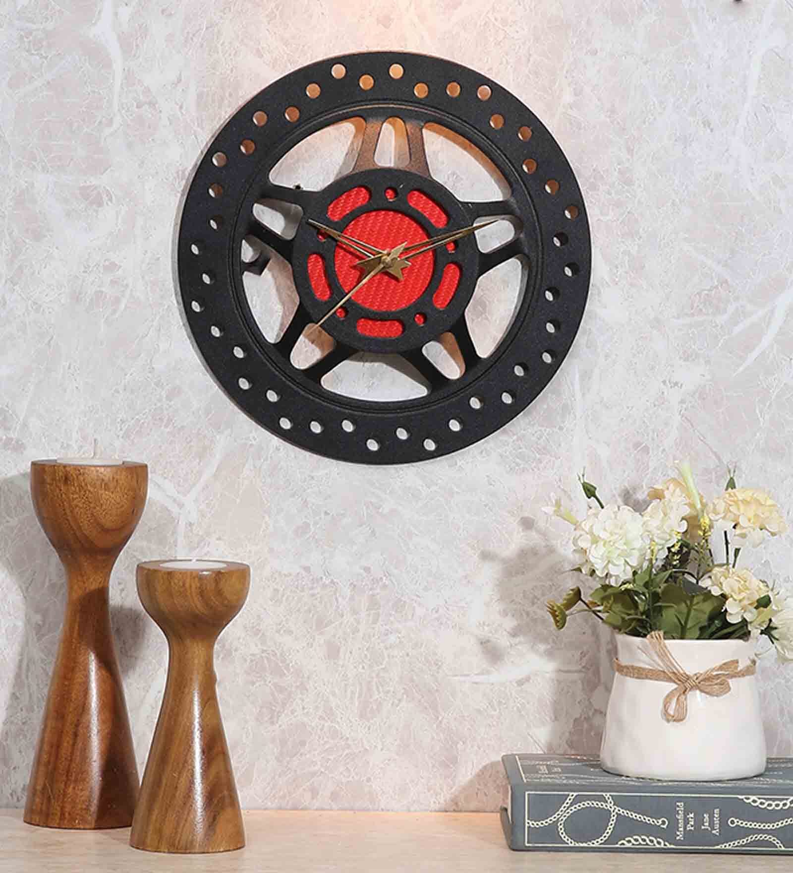 Buy Brake Disc Clock In Blue By ANG Wheels Online - Novelty Wall Clocks ...