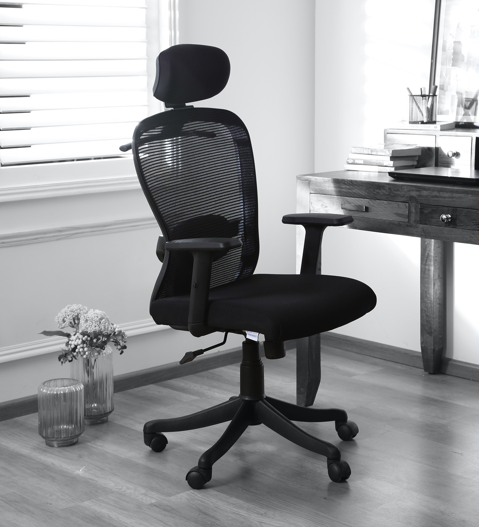 Buy Brandon Breathable Mesh Ergonomic Chair in Black Colour at 2% OFF ...