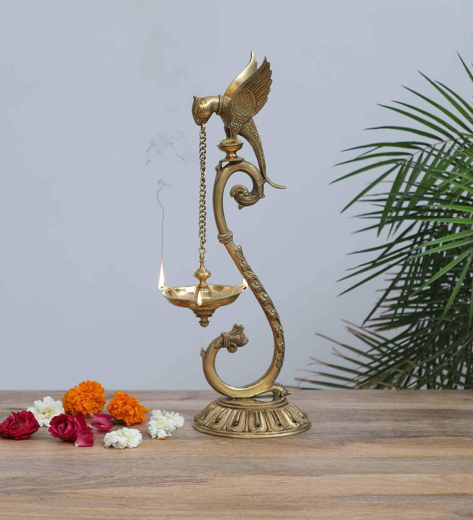 Buy Brass Hanging Diya Stand By Rhapsodically Made at 24% OFF by ...