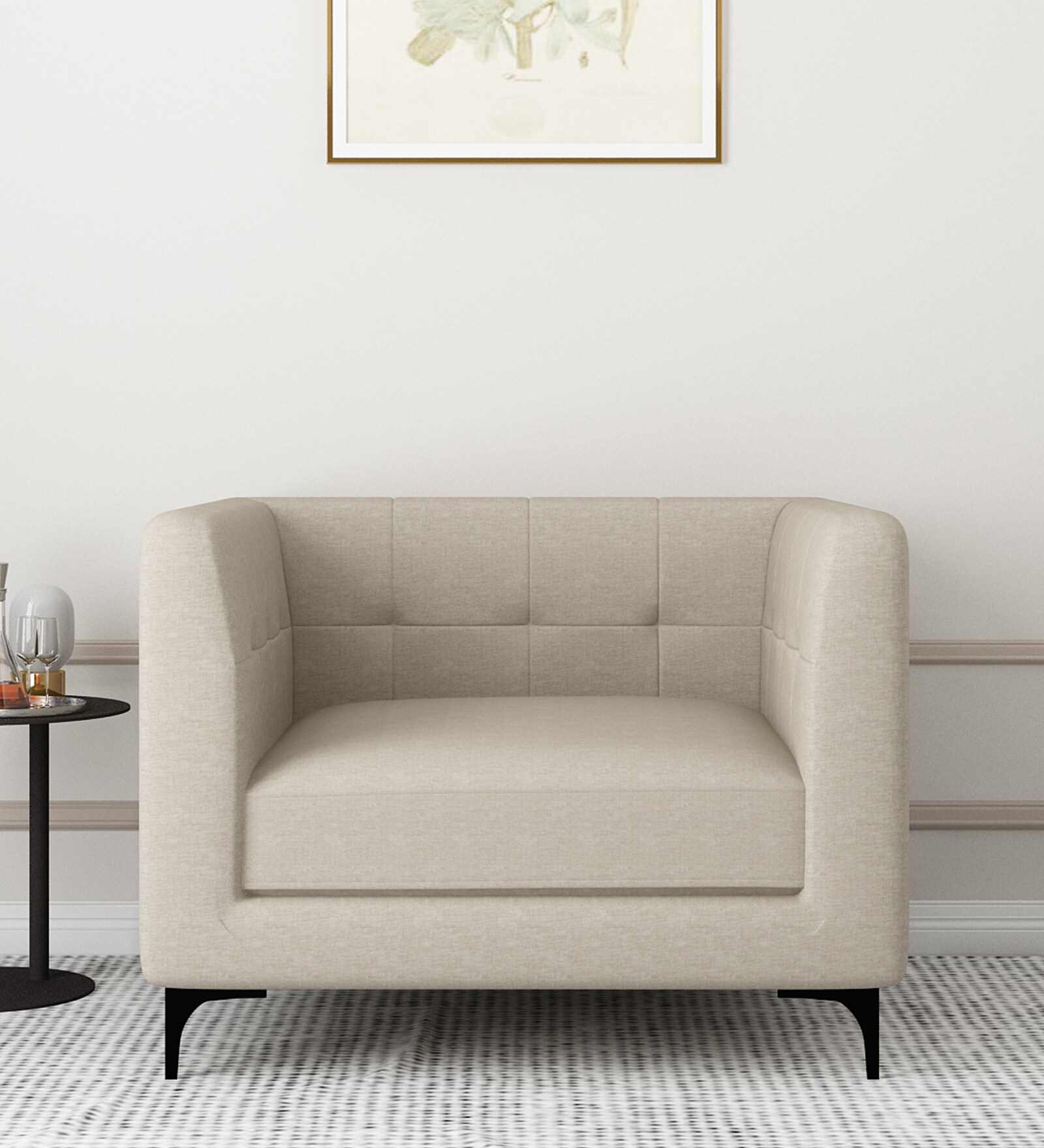 Buy Braulia Fabric 1 Seater Sofa In Mouse Colour at 6% OFF by Casacraft ...