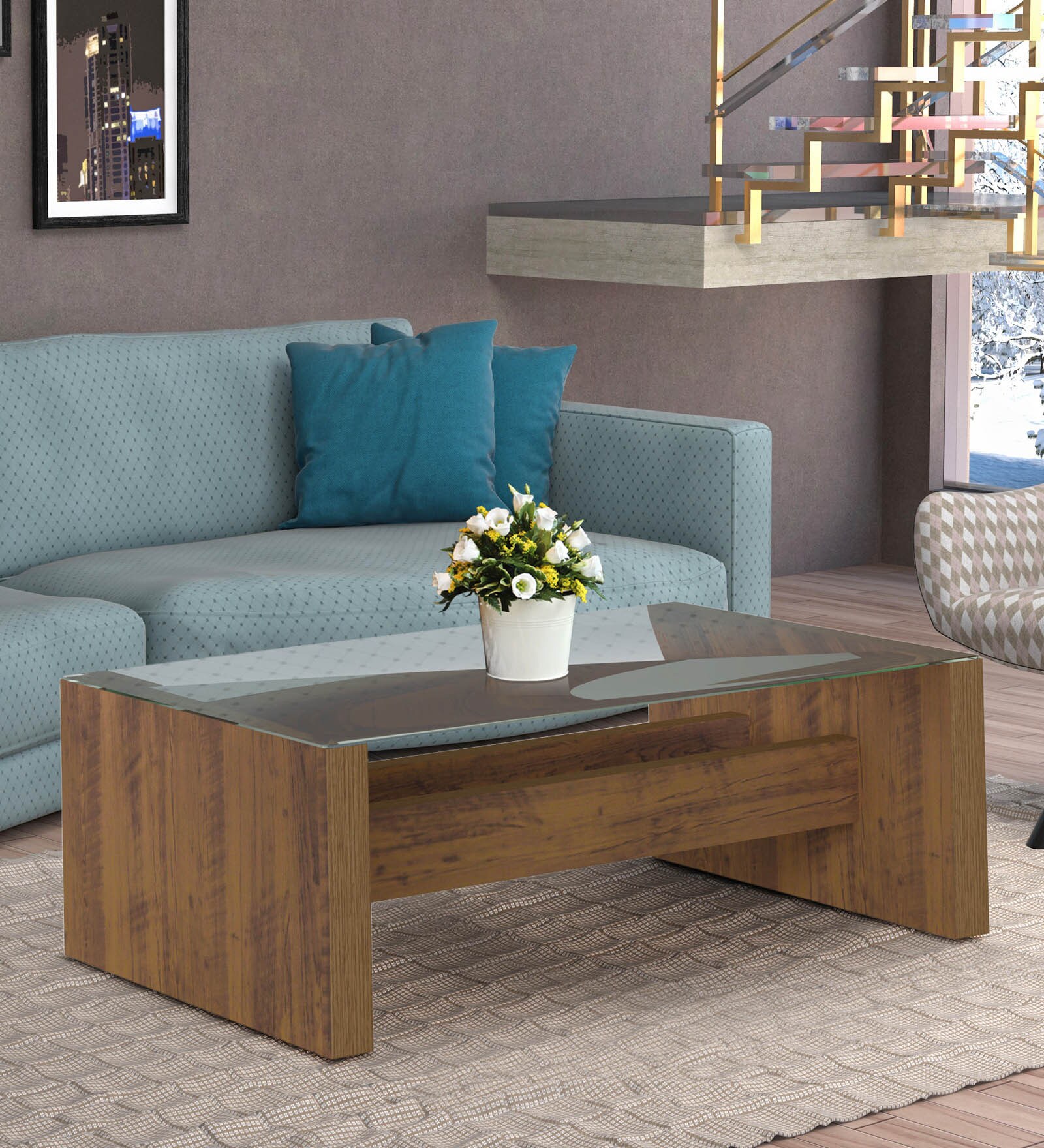 Buy Brenda Coffee Table in Dark Pine Finish - CasaCraft at 4% OFF by ...