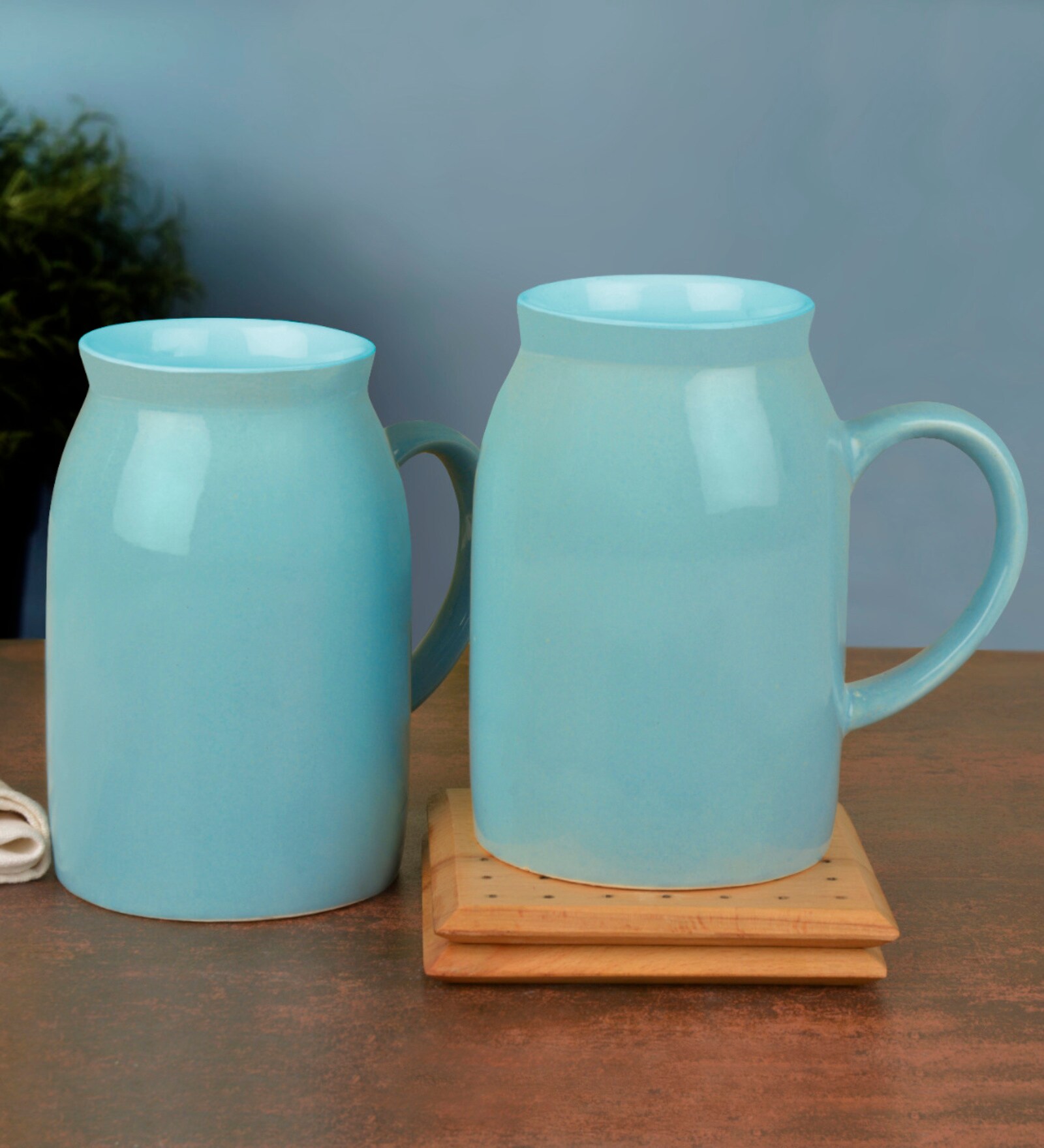 Buy Brian 500ml Blue (Set of 2) Ceramic Coffee Mug at 22% OFF by ...