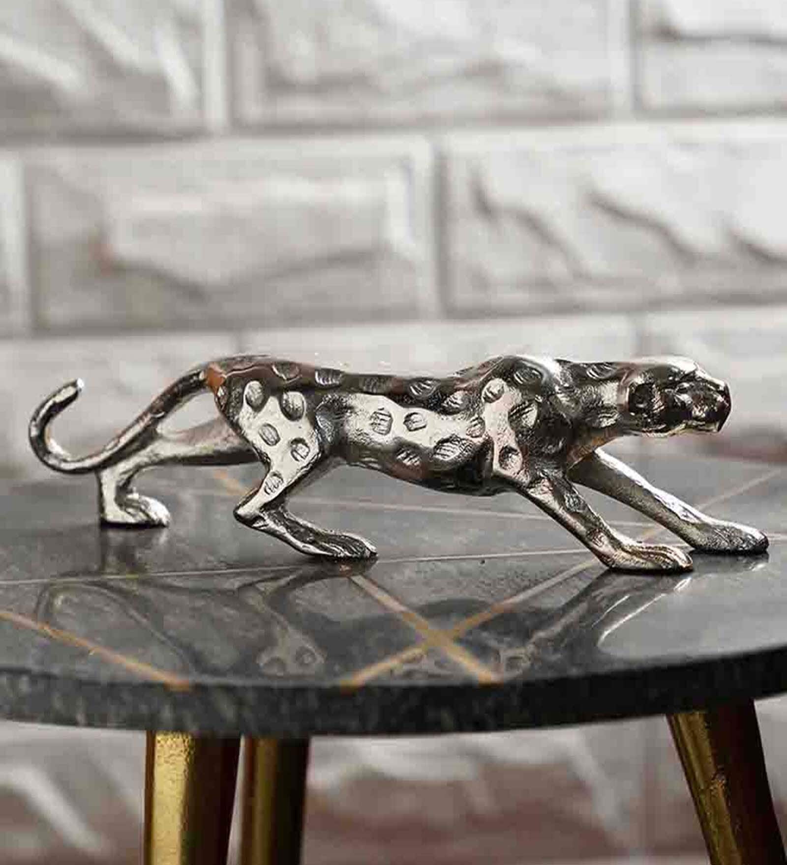 Buy Panther Bright Silver Metal Figurine at 49% OFF by Folkstorys ...