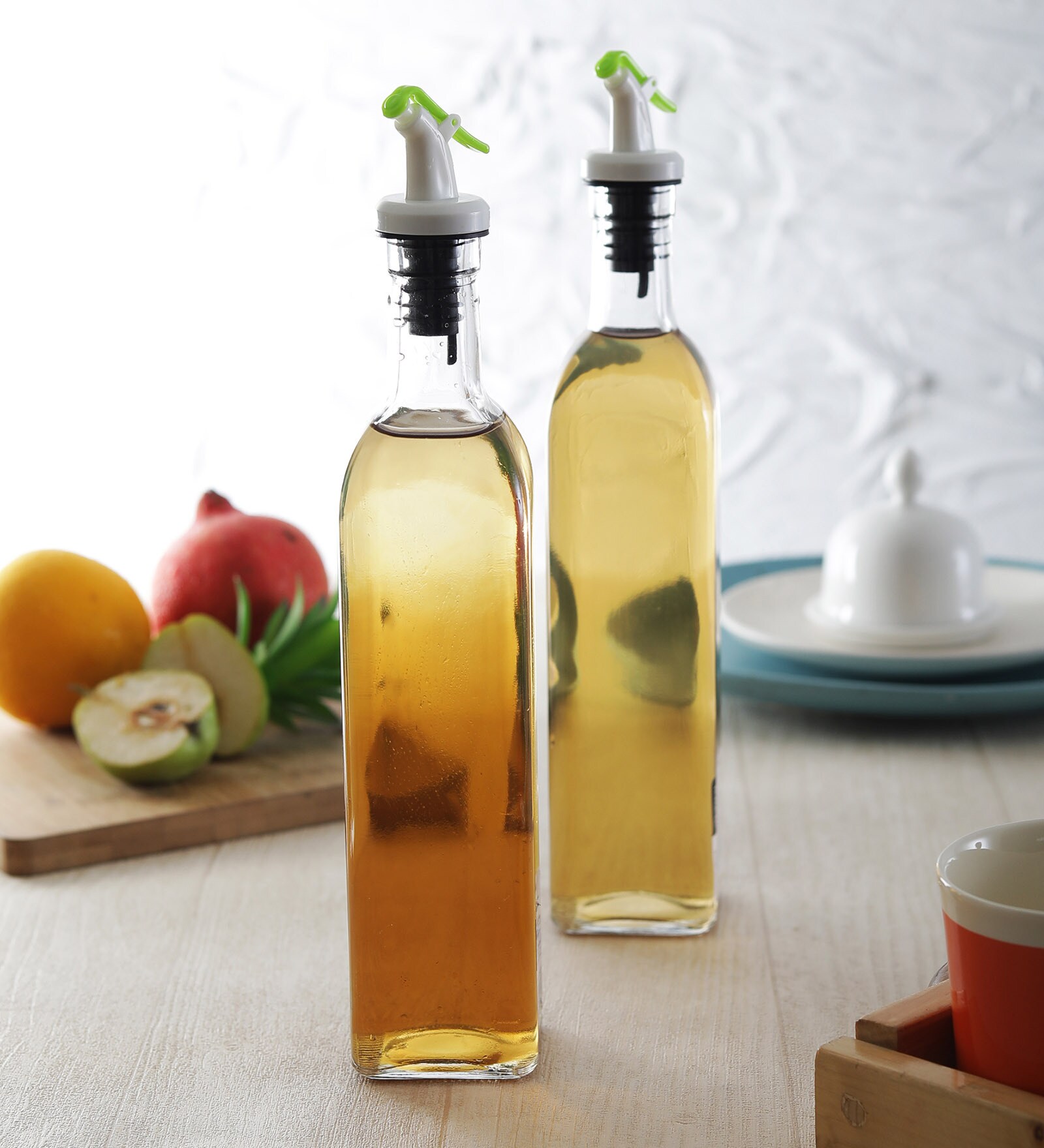 Buy 500 Ml Glass Oil & Vinegar Dispenser Set of 2 By Brine Online - Oil ...