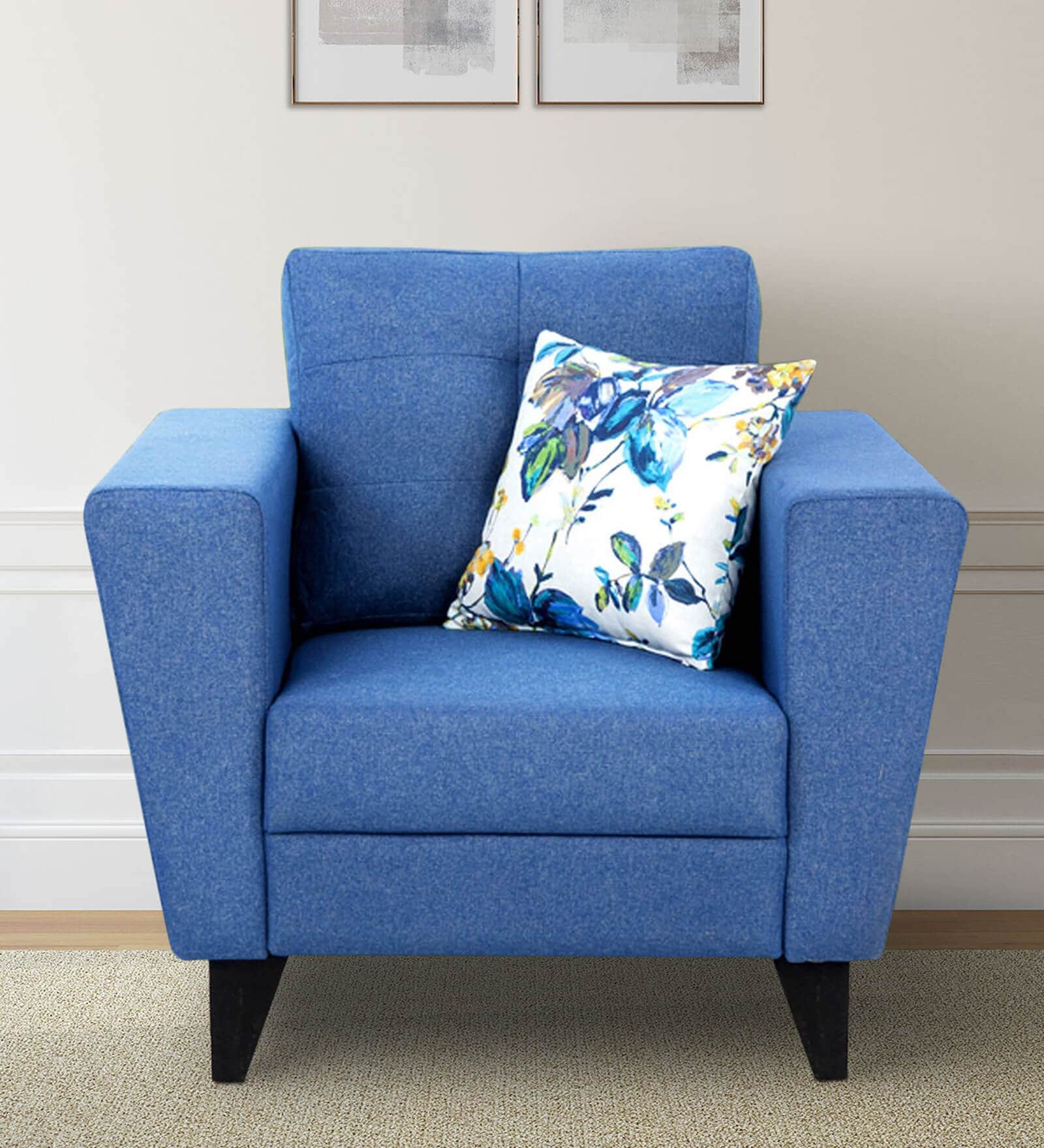 Buy Bristol Brilliant 1 Seater Sofa in Blue Colour at 29% OFF by ...