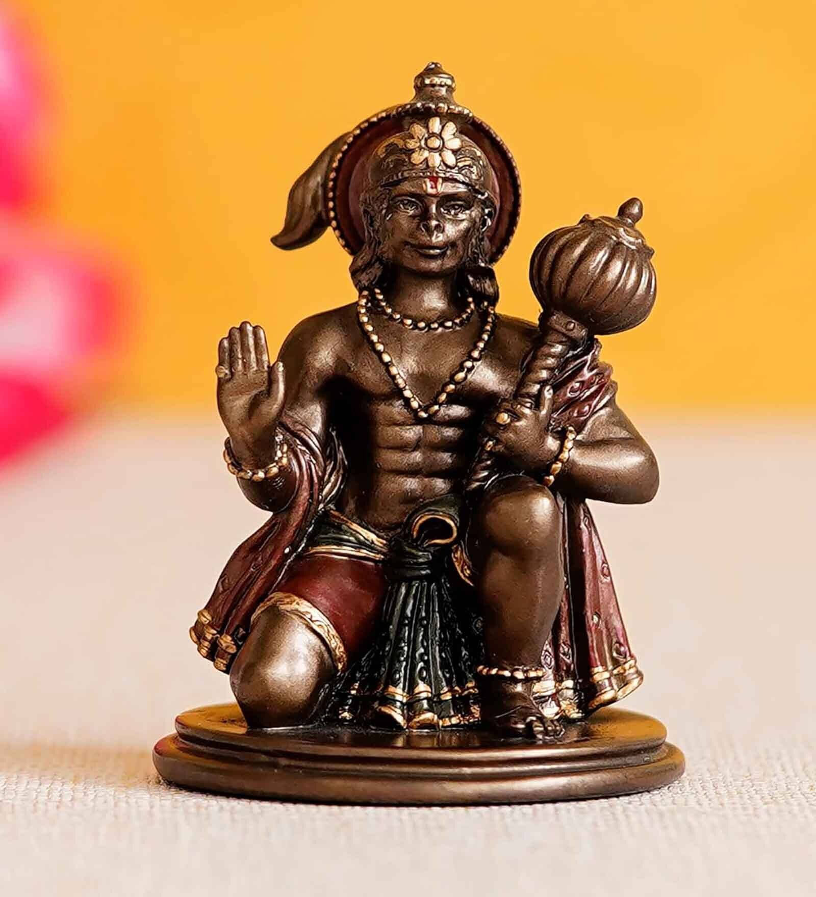 Buy Bronze Coating Resin 3 inch Hanuman Idol at 43% OFF by Wens | Pepperfry