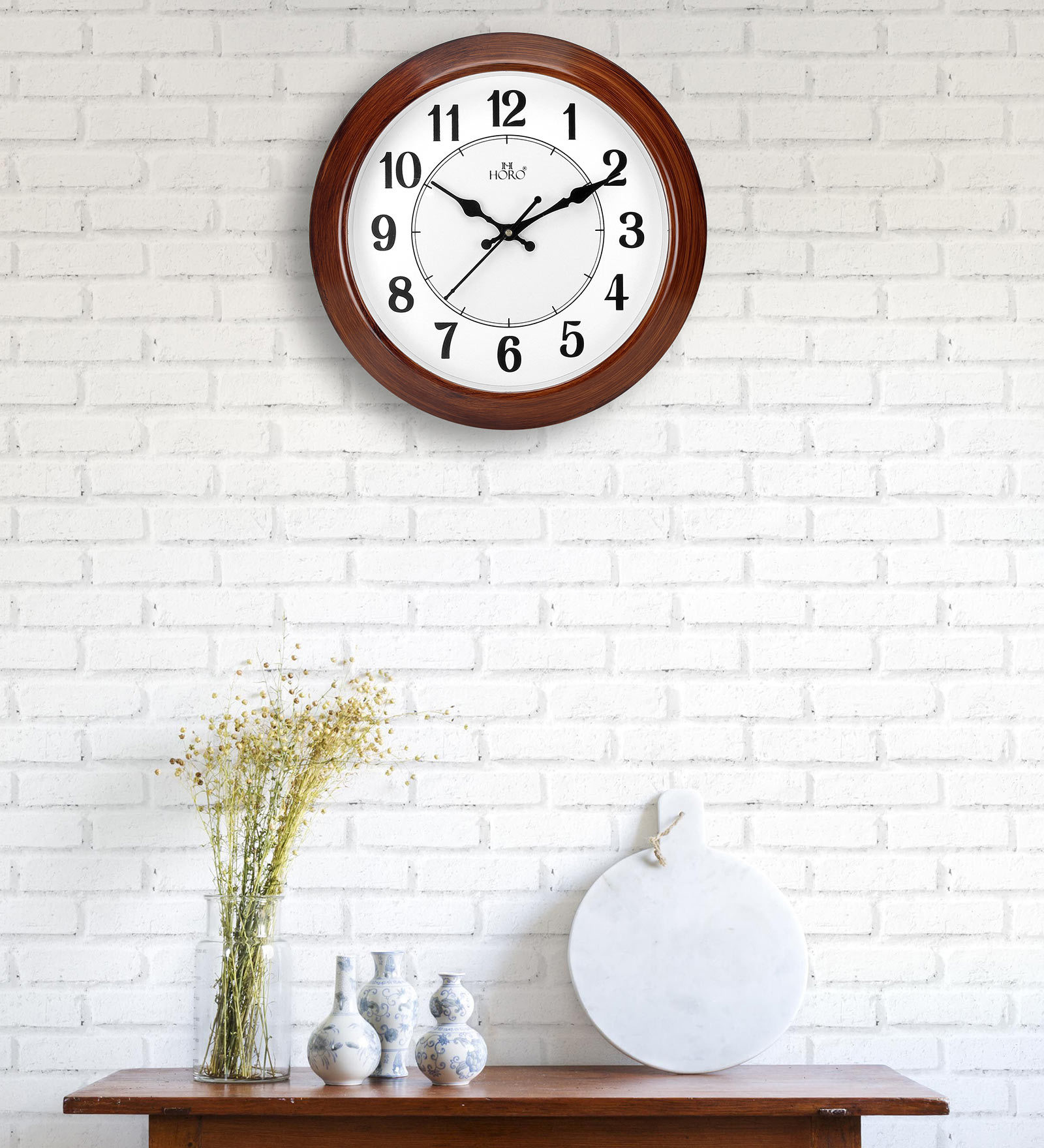 Buy Brown Analog Wall Clock by Horo at 16% OFF by Horo | Pepperfry