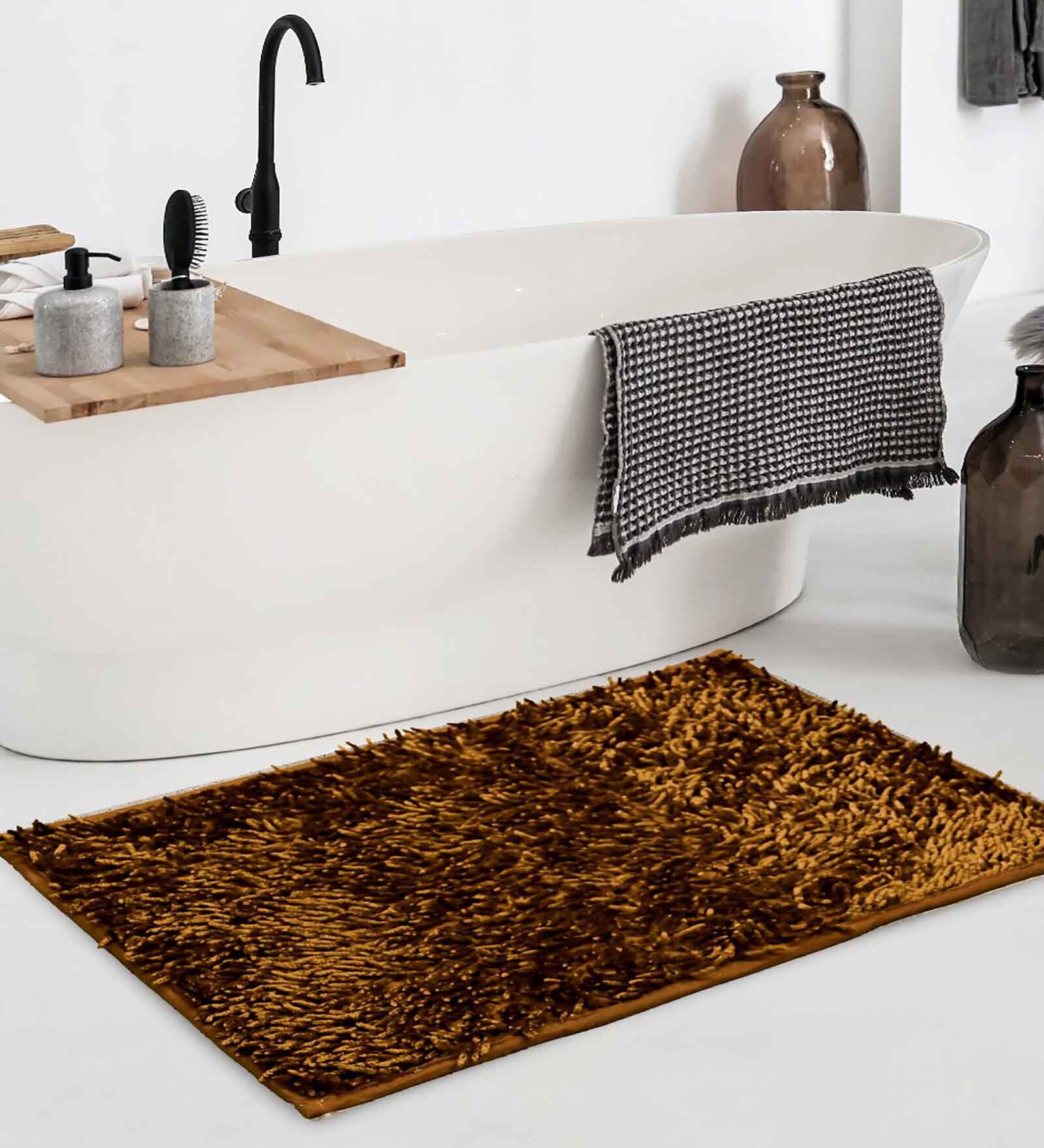 Buy Brown Solid Microfiber 16X24 Inches Max Absorbant (1Pc) Rectangle ...