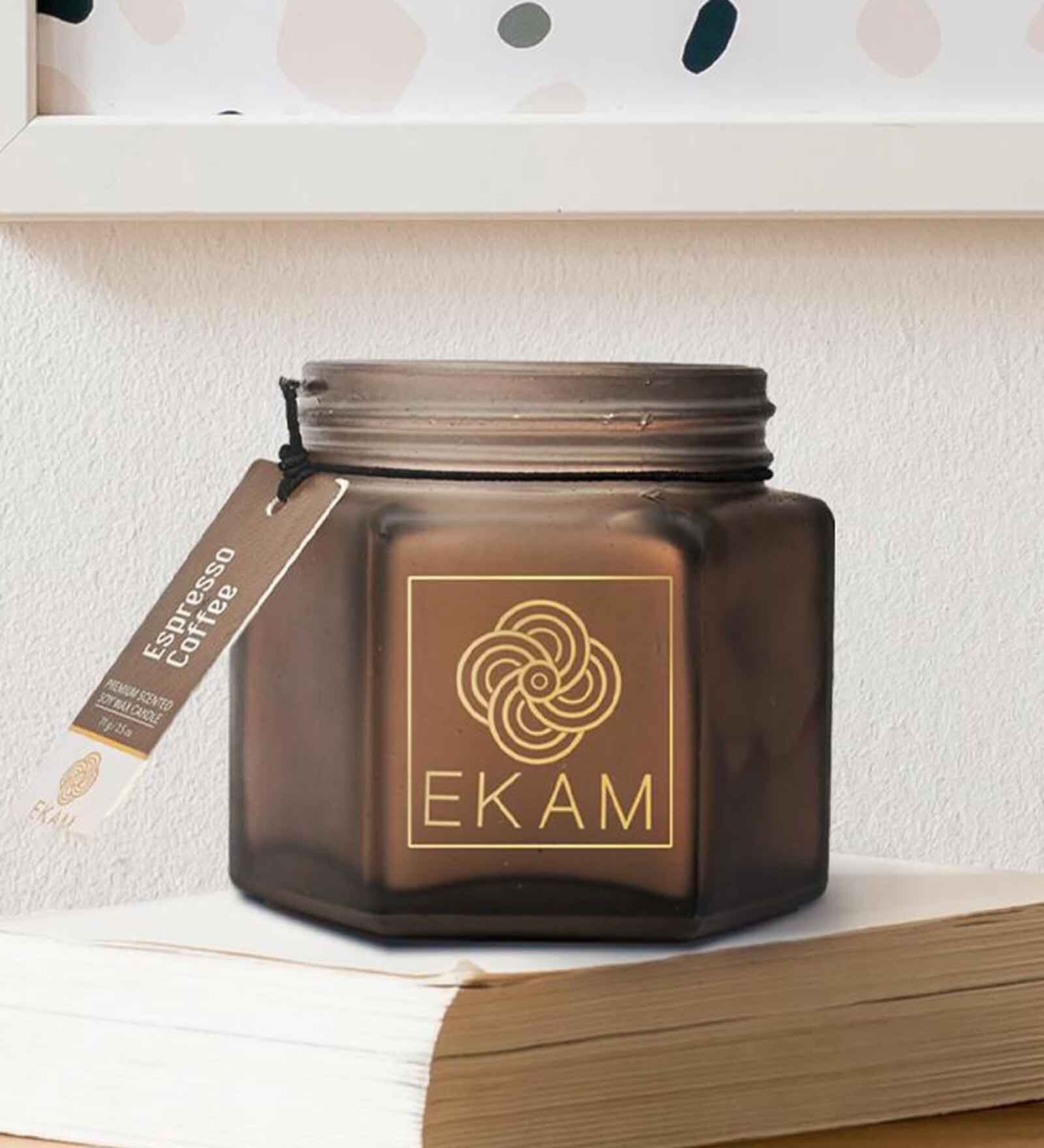 Buy Espresso Coffee Hexa Jar Soy Wax Scented Candle by Ekam at 17% OFF ...