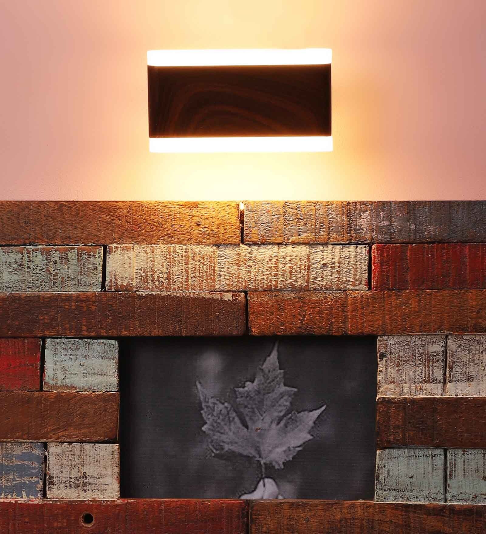Buy Premium Brown Aluminium and Acrylic LED Wall Lights by LeArc LED ...