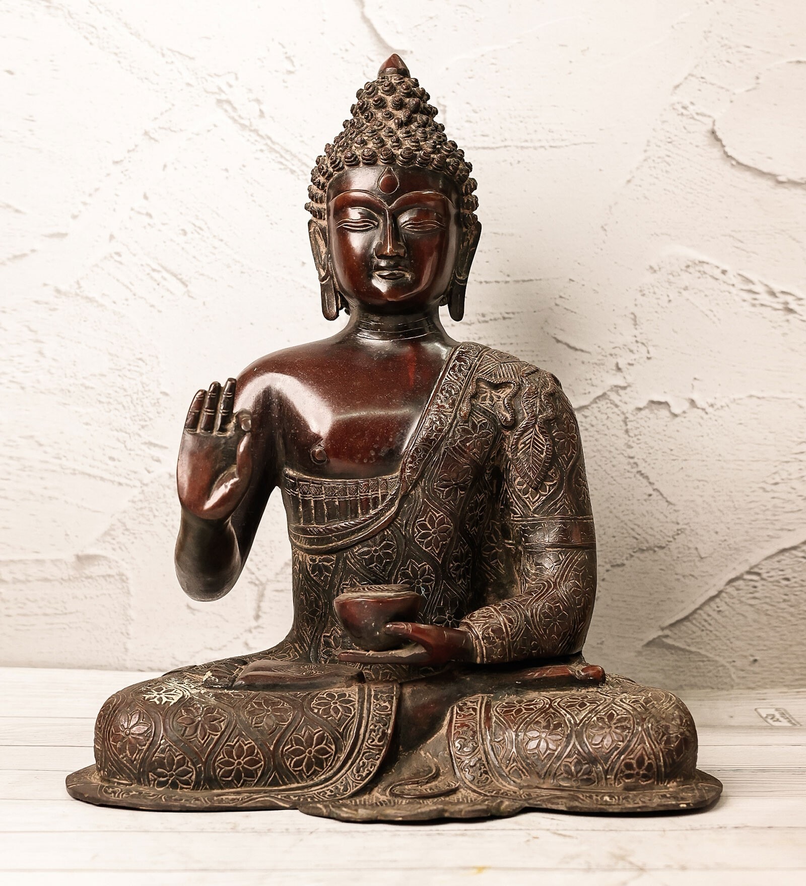 Buy Brown Antique Buddha Brass Religious Idol at 37% OFF by The Advitya ...