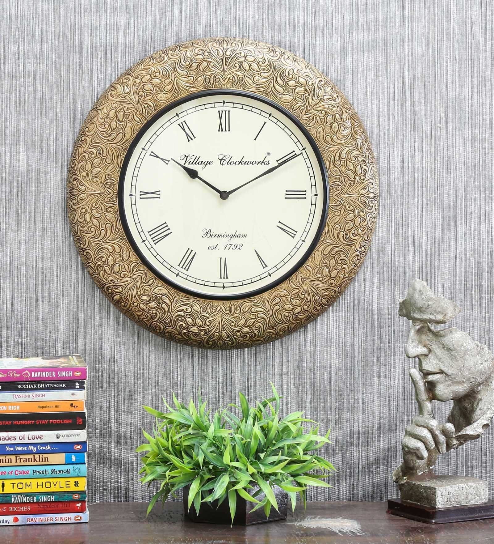 Buy Brown Brass Traditional Analog Wall Clock at 41% OFF by Craft Tree ...