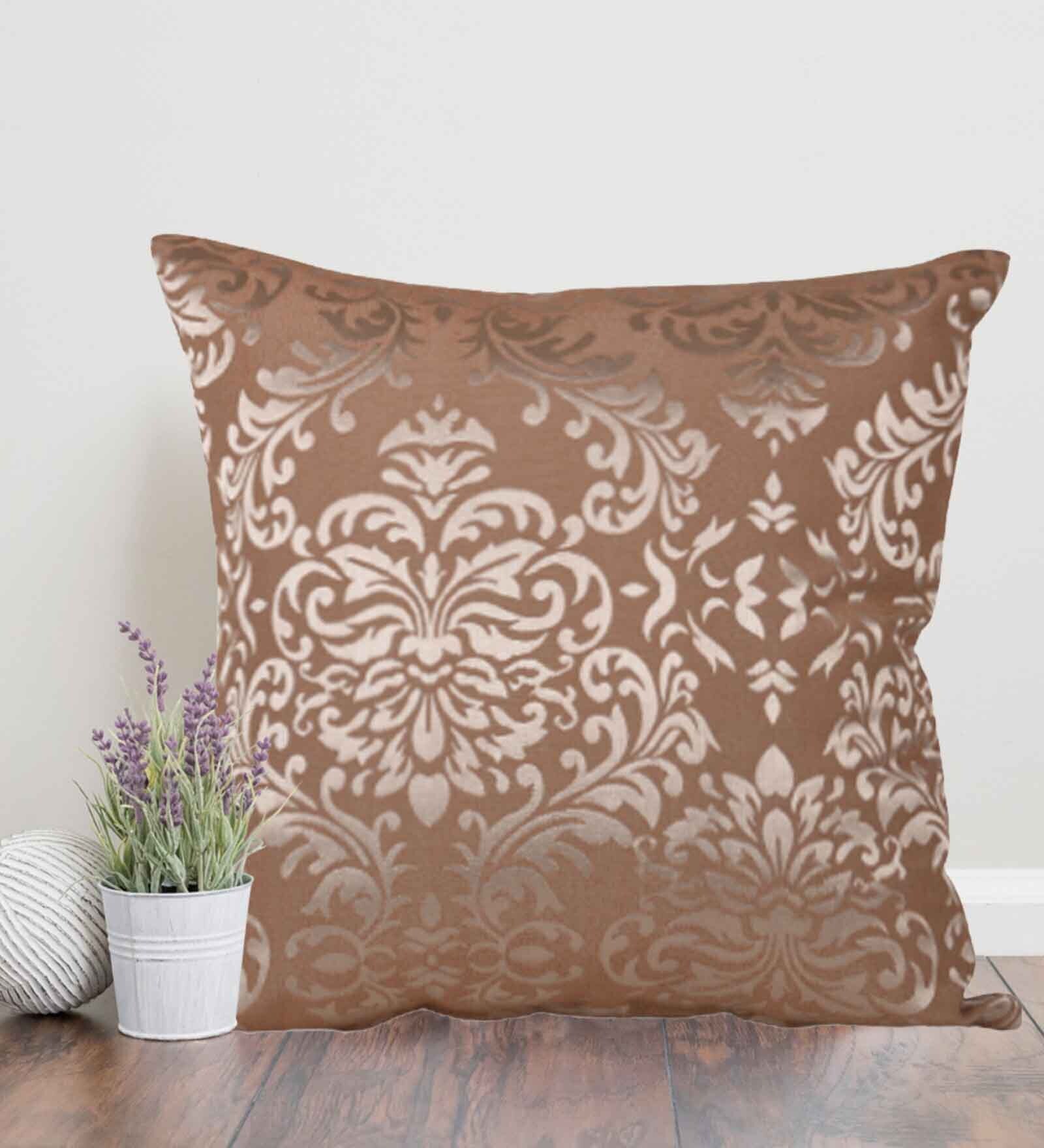 Buy Brown Traditional Cotton 14 x 14 Inches Cushion Cover at 28% OFF by ...