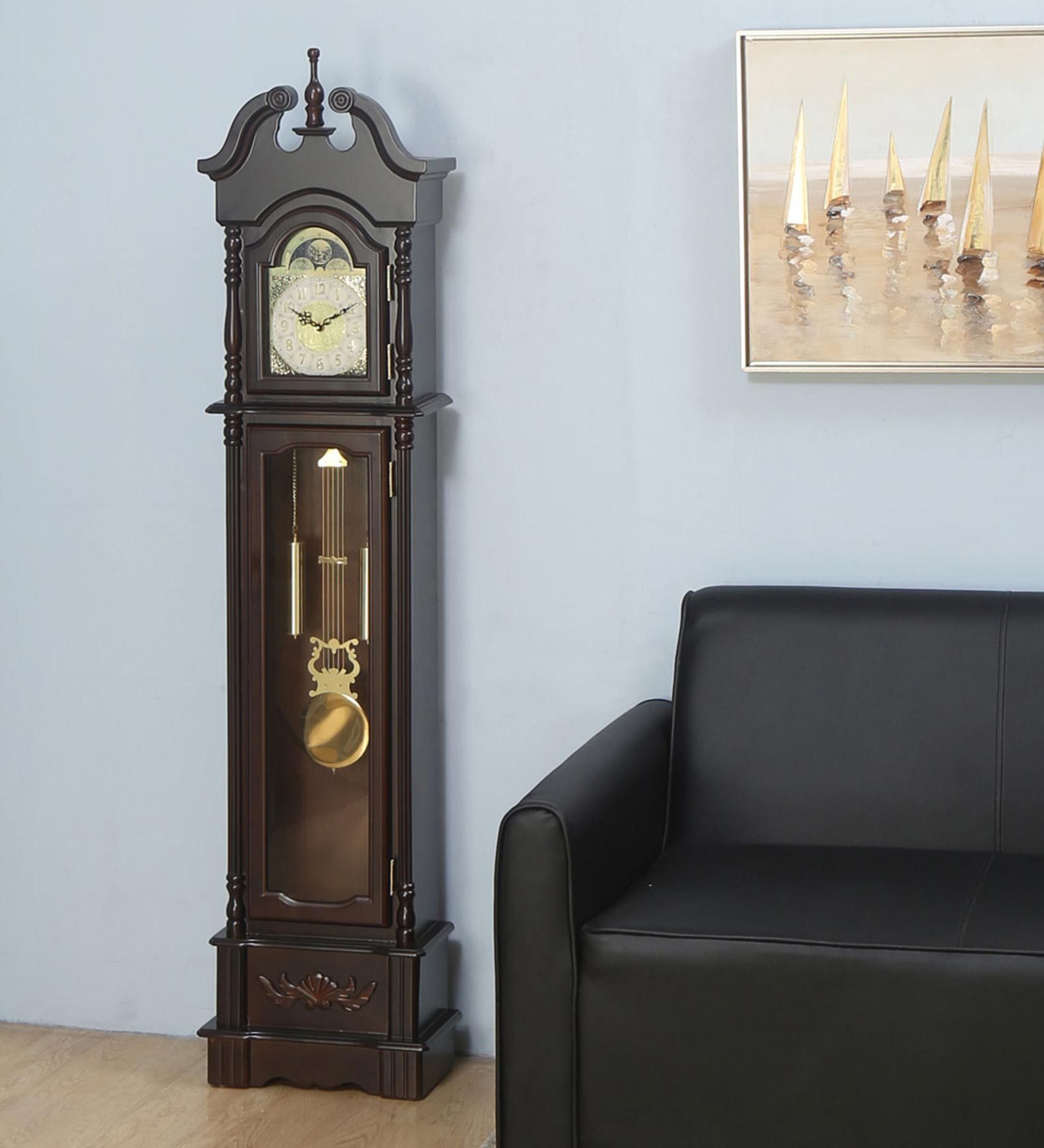 Buy Brown Grandfather Solid Wood Pendulum Clock By home At 42 OFF By Buy Brown Grandfather Solid Wood Pendulum Clock By home At 42 OFF By