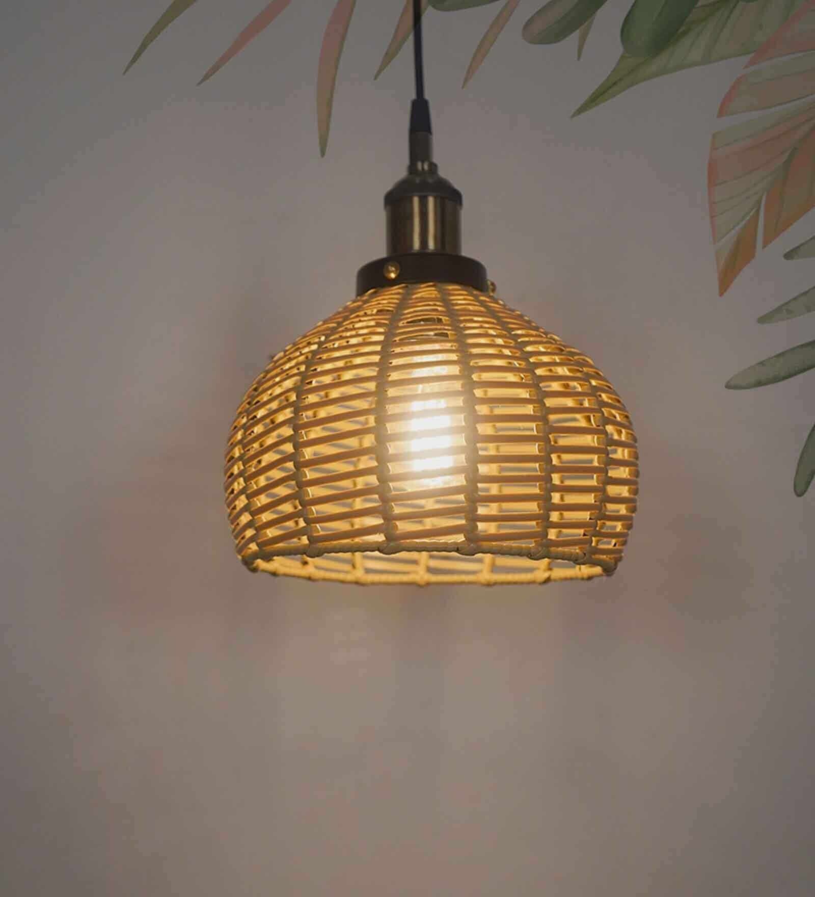 Buy Vegas Brown Plastic Hanging Light at 5% OFF by Fos Lighting | Pepperfry
