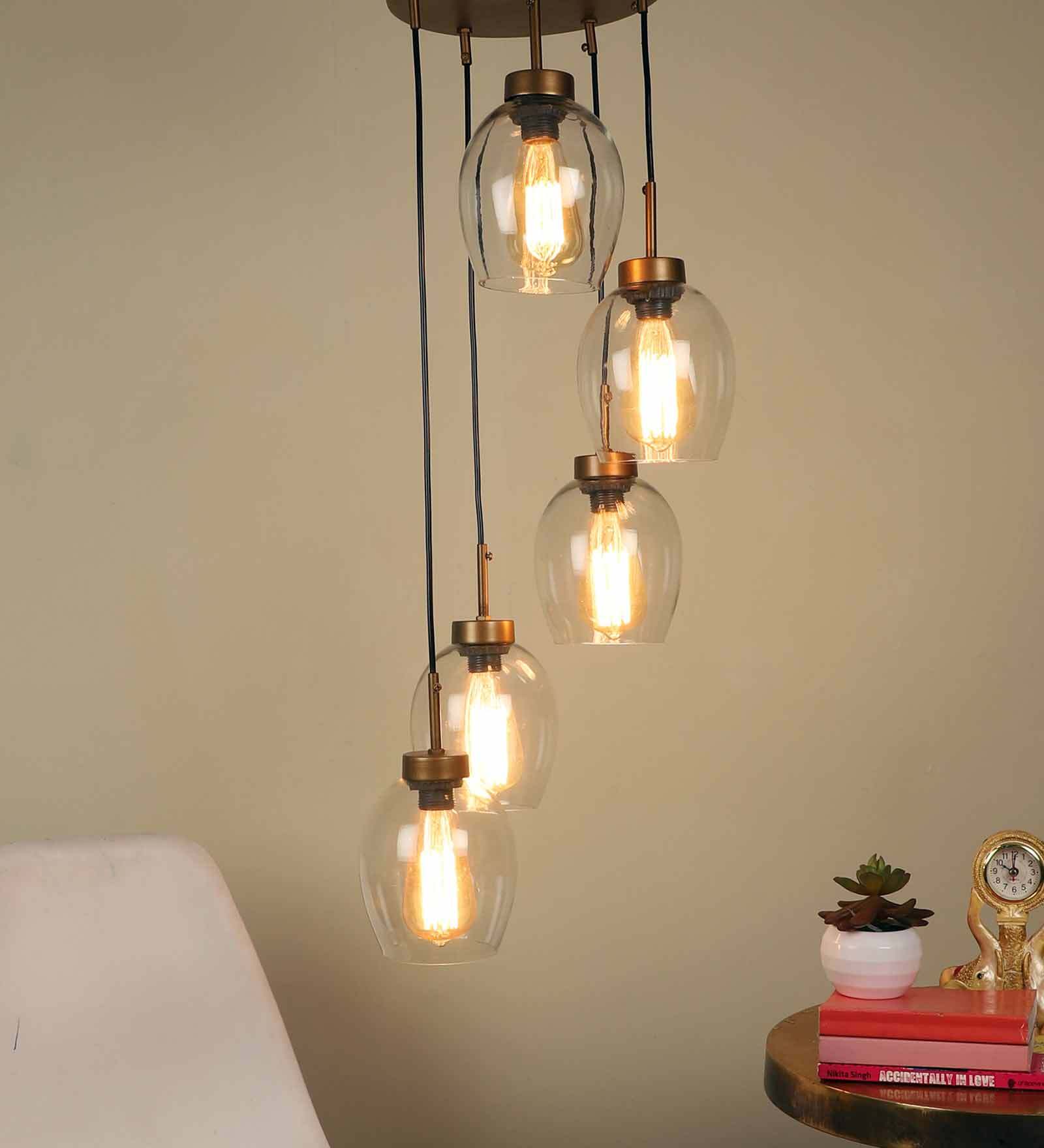 Buy Brown Iron Cluster Hanging at 24% OFF by Eliante by Jainsons Lights ...