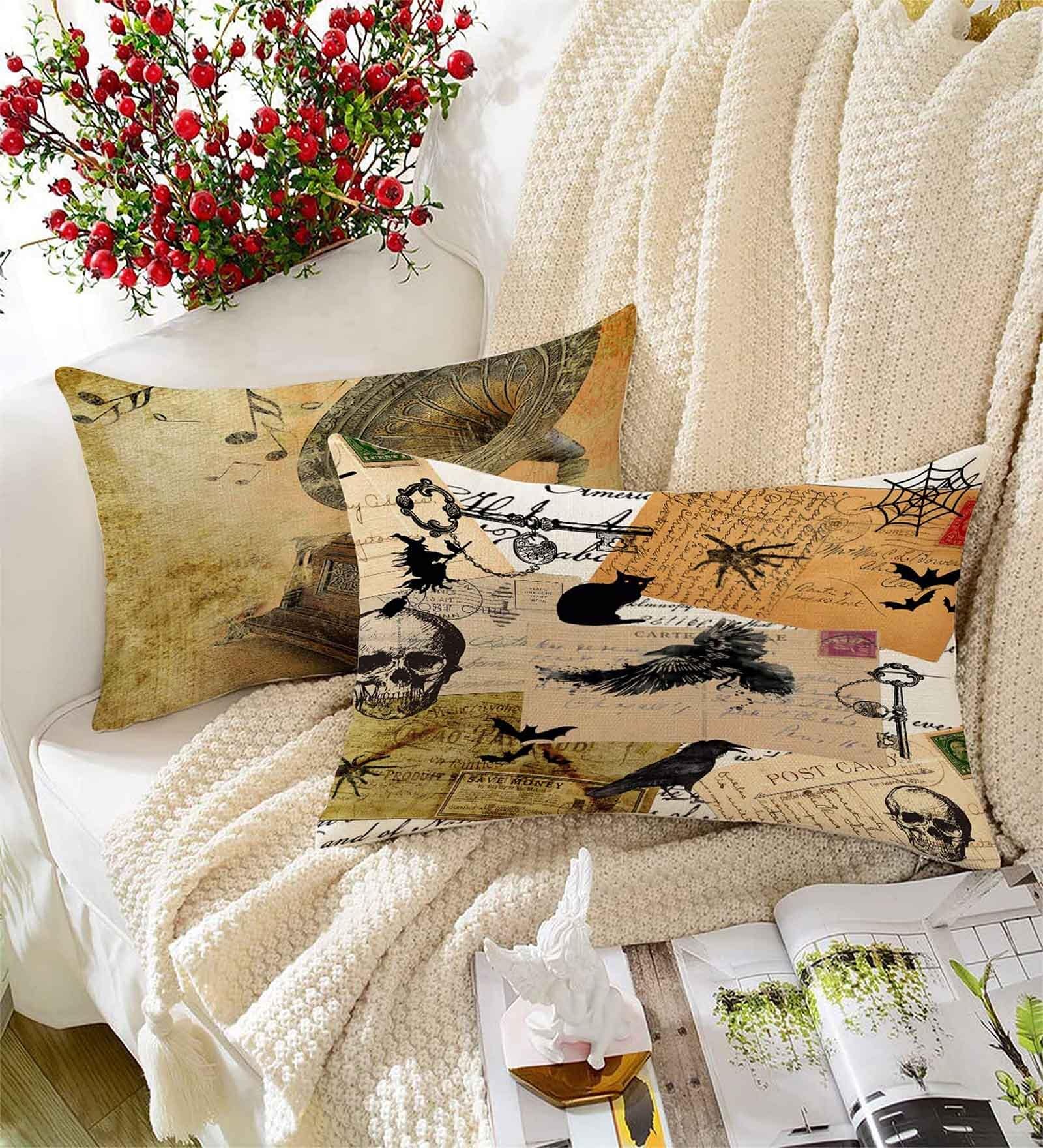 Buy Brown Jute Ethnic motif 12x18 inches Cushion Covers (Pack of 2) at ...