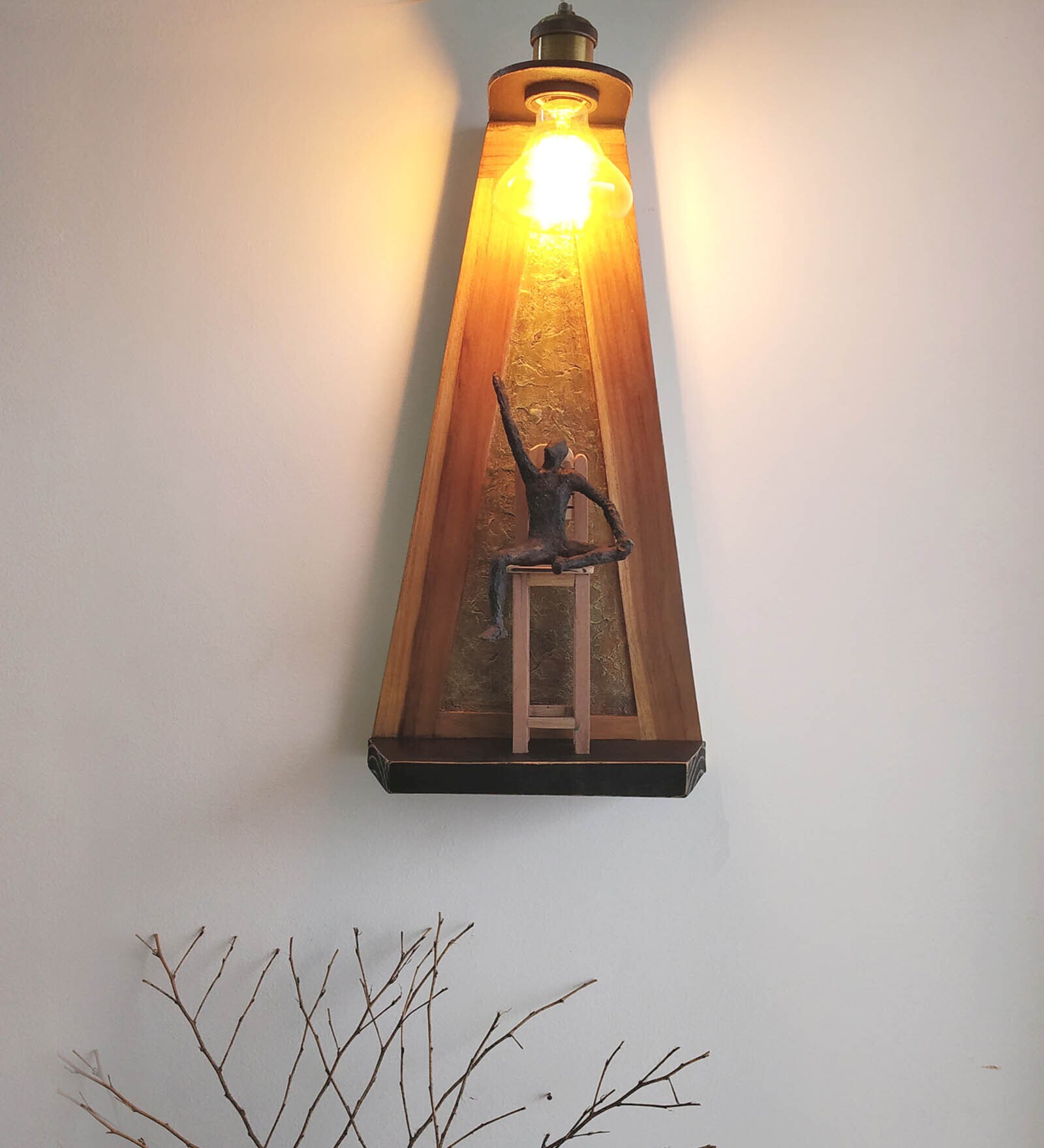 Buy Hubble Wooden Novelty Wall Light (Natural Wood) at 44% OFF by ...