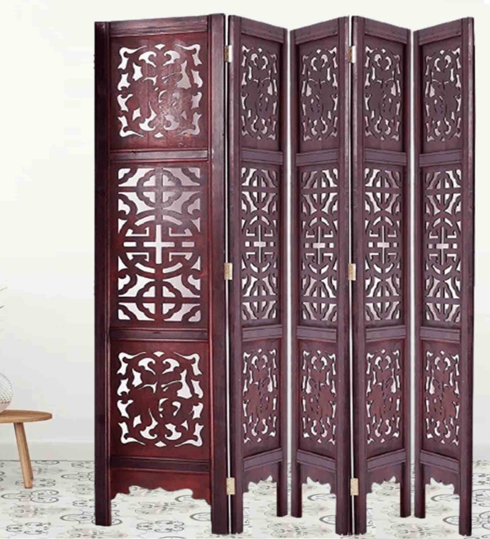 Buy Brown Mango Wood Nirvana And Mdf Handmade Room Dividers (Set Of 5) at 18% OFF by Shilpi ...