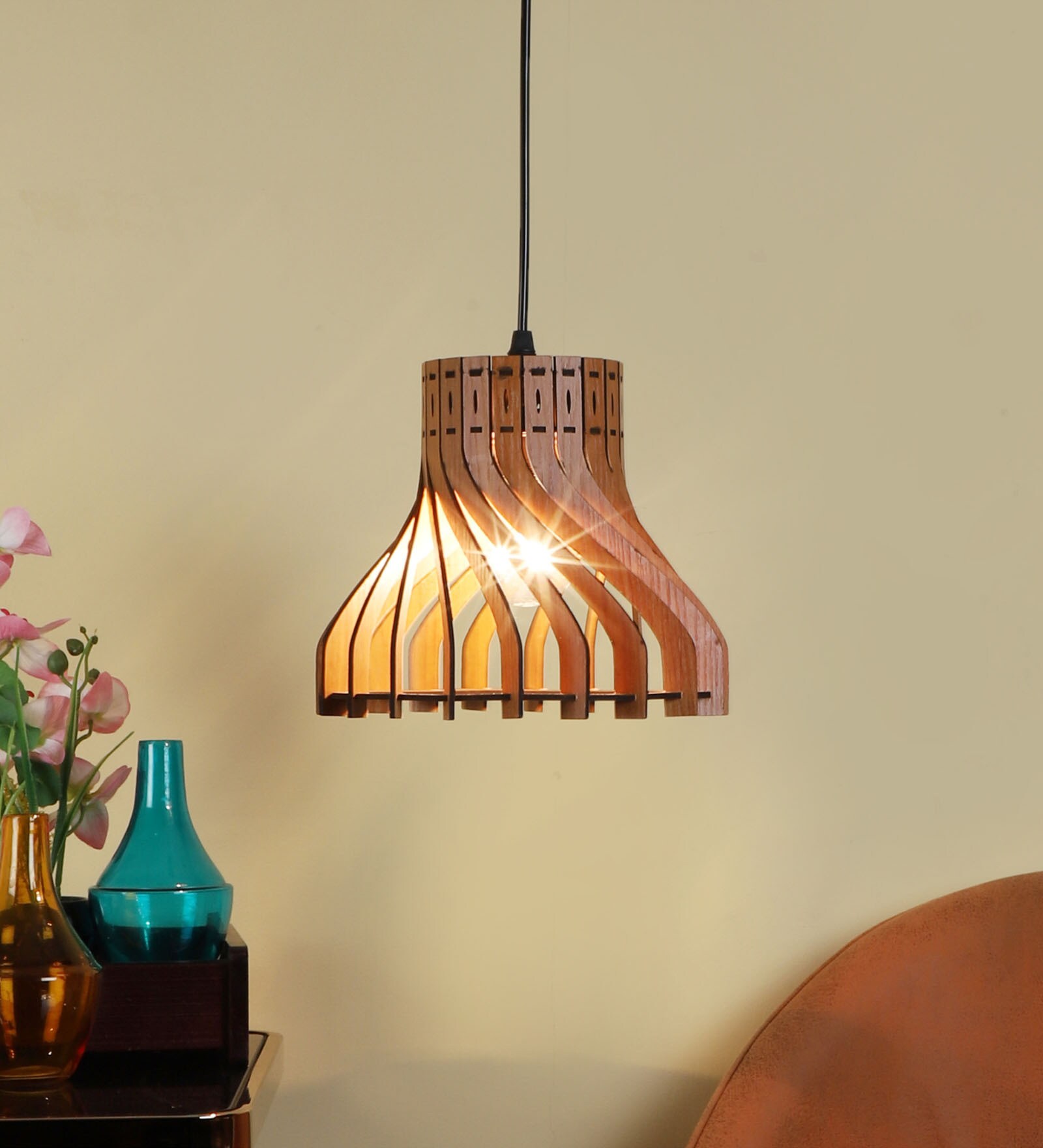 Buy Winstar Brown MDF Hanging Light at 43% OFF by Eliante by Jainsons ...