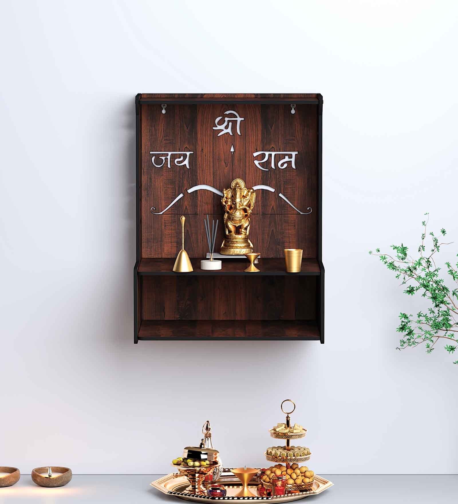 Buy Brown MDF Wall Mounted Temple Without Door at 13% OFF by Random ...
