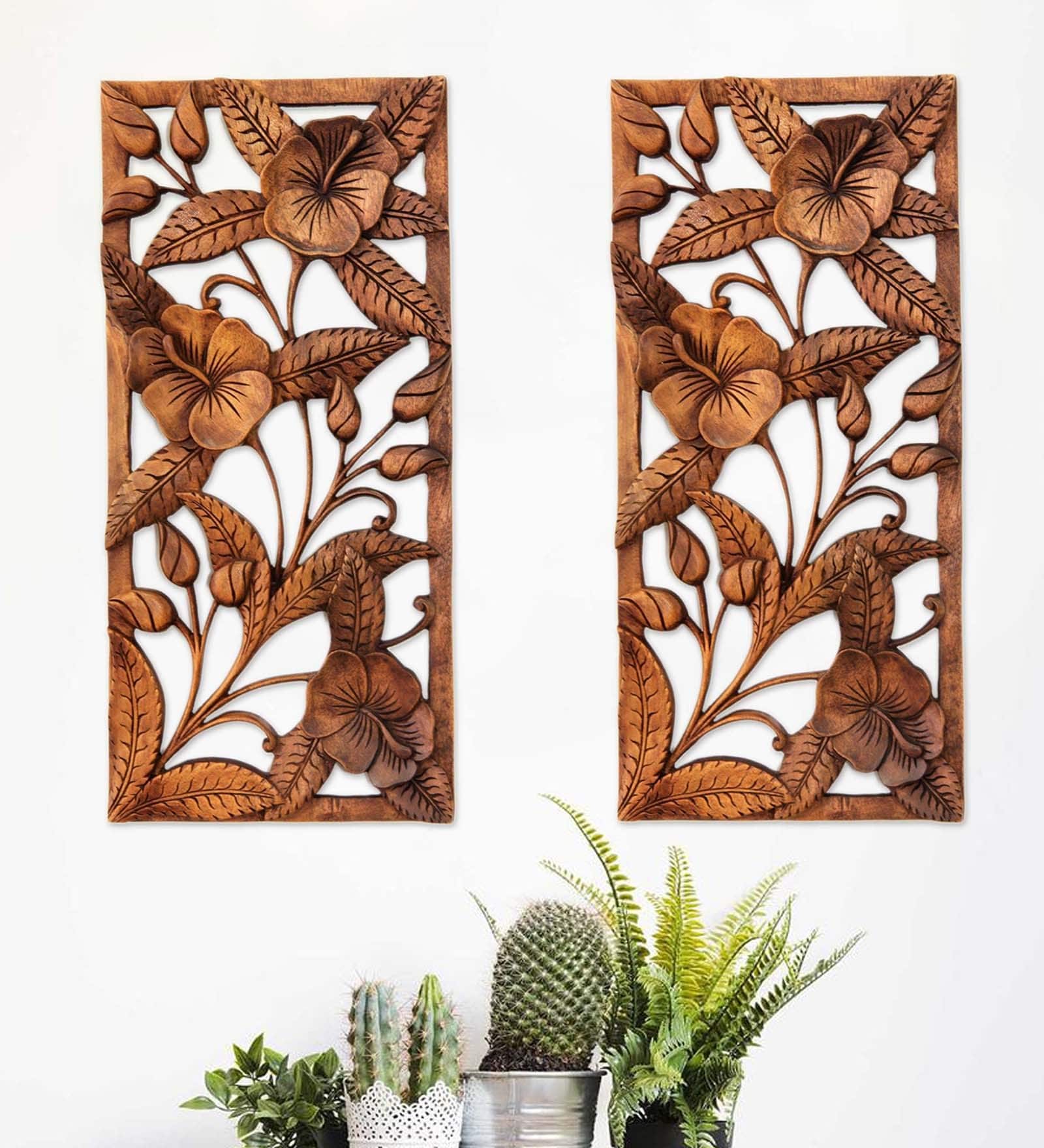 Buy Brown MDF Wooden Wall Panel Set of 2 By Shilpi at 18% OFF by Shilpi ...