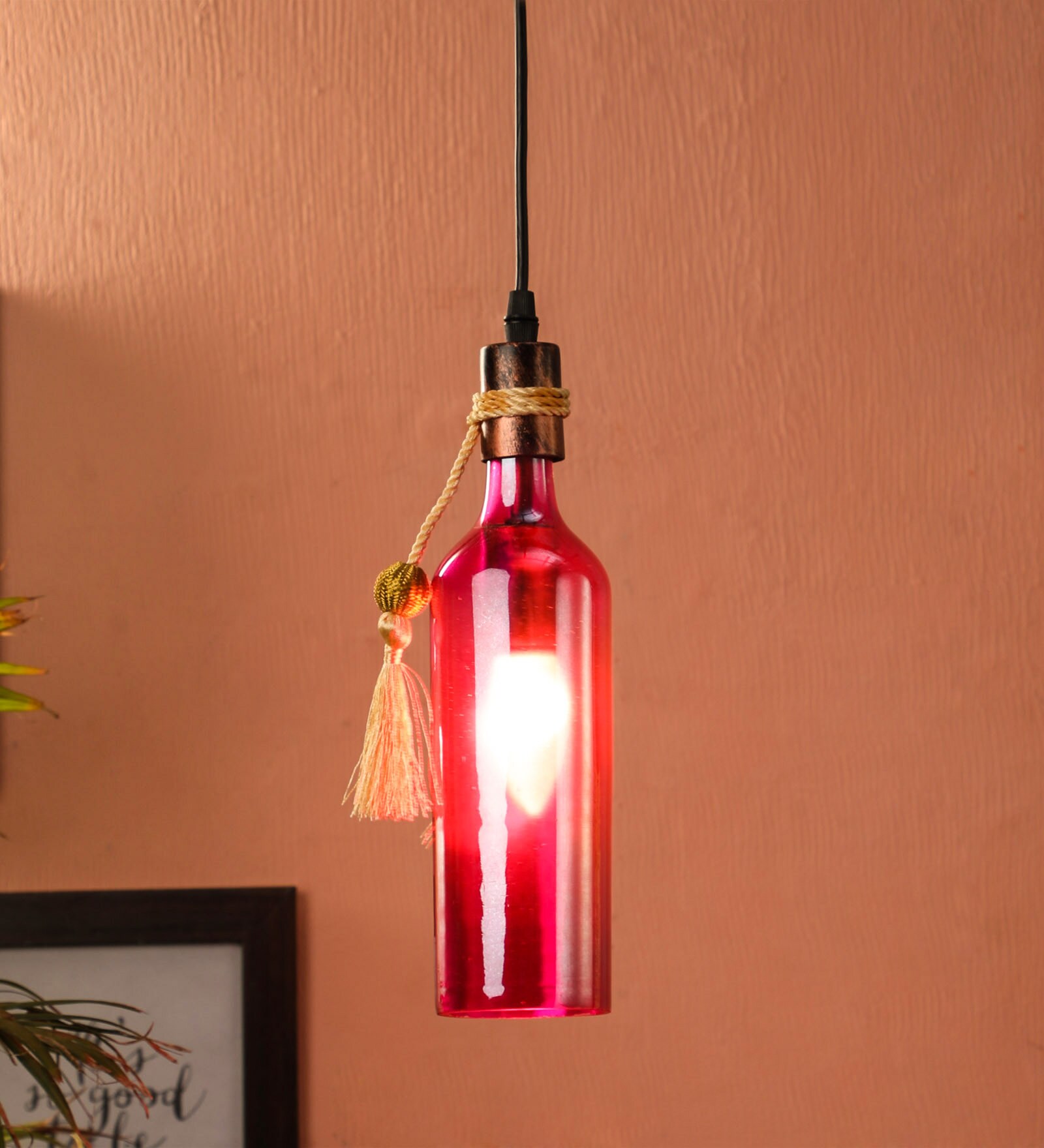 Buy Lense Red Glass Hanging Light by DecorativeRay at 55% OFF by ...