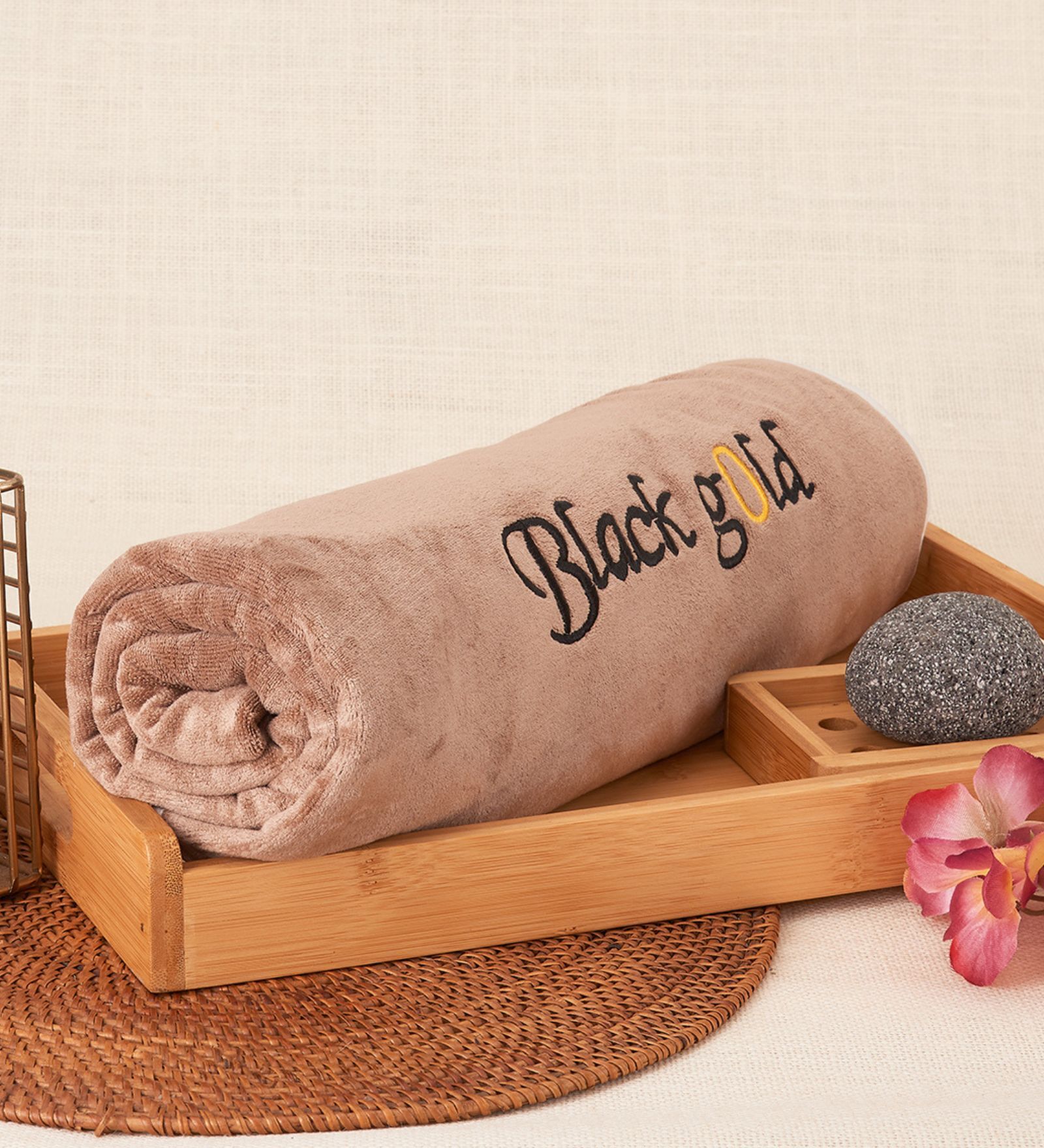 Buy Brown Microfiber Solid 400 GSM 3 Pcs Bath Towels by Black Gold at ...
