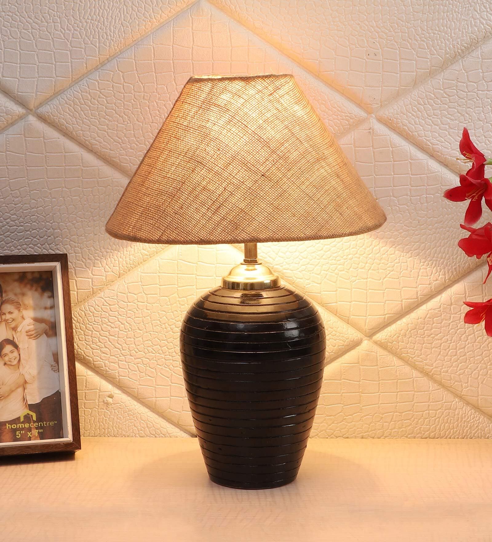 Buy Antz Brown Natural Fiber Shade Night Lamp With Teracotta Base at 54 ...