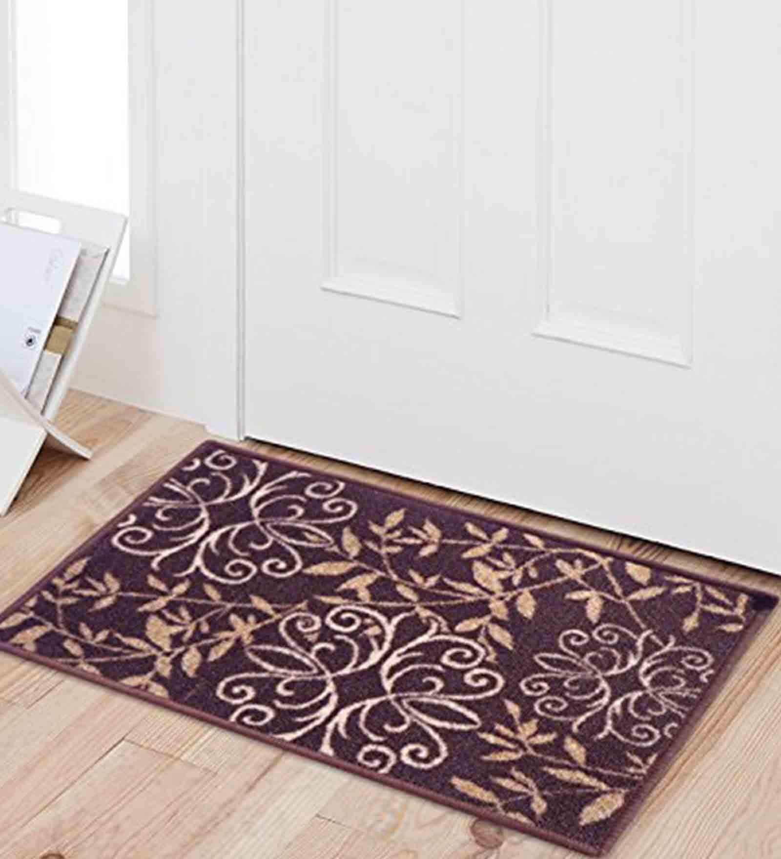 Buy Brown Traditional Polyester 15 x 23 Inches Anti Skid Door Mat at 68 ...