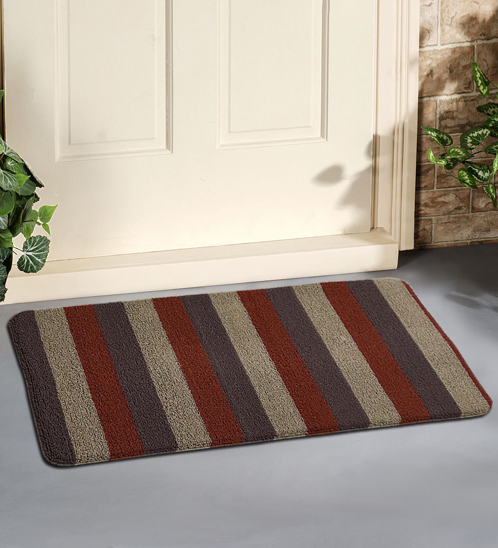 Buy Multicolor PVC Abstract Pattern 2 x 1 Feet AntiSkid Door Mat at 26% ...