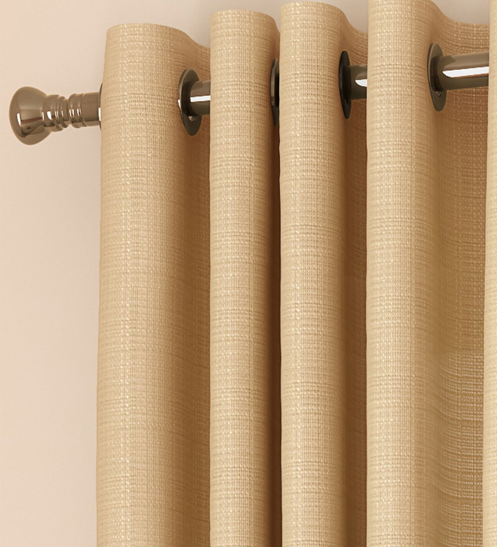 Buy Polyester Semisheer 7 Feet Set of 2 Eyelet Curtains by Curtain ...