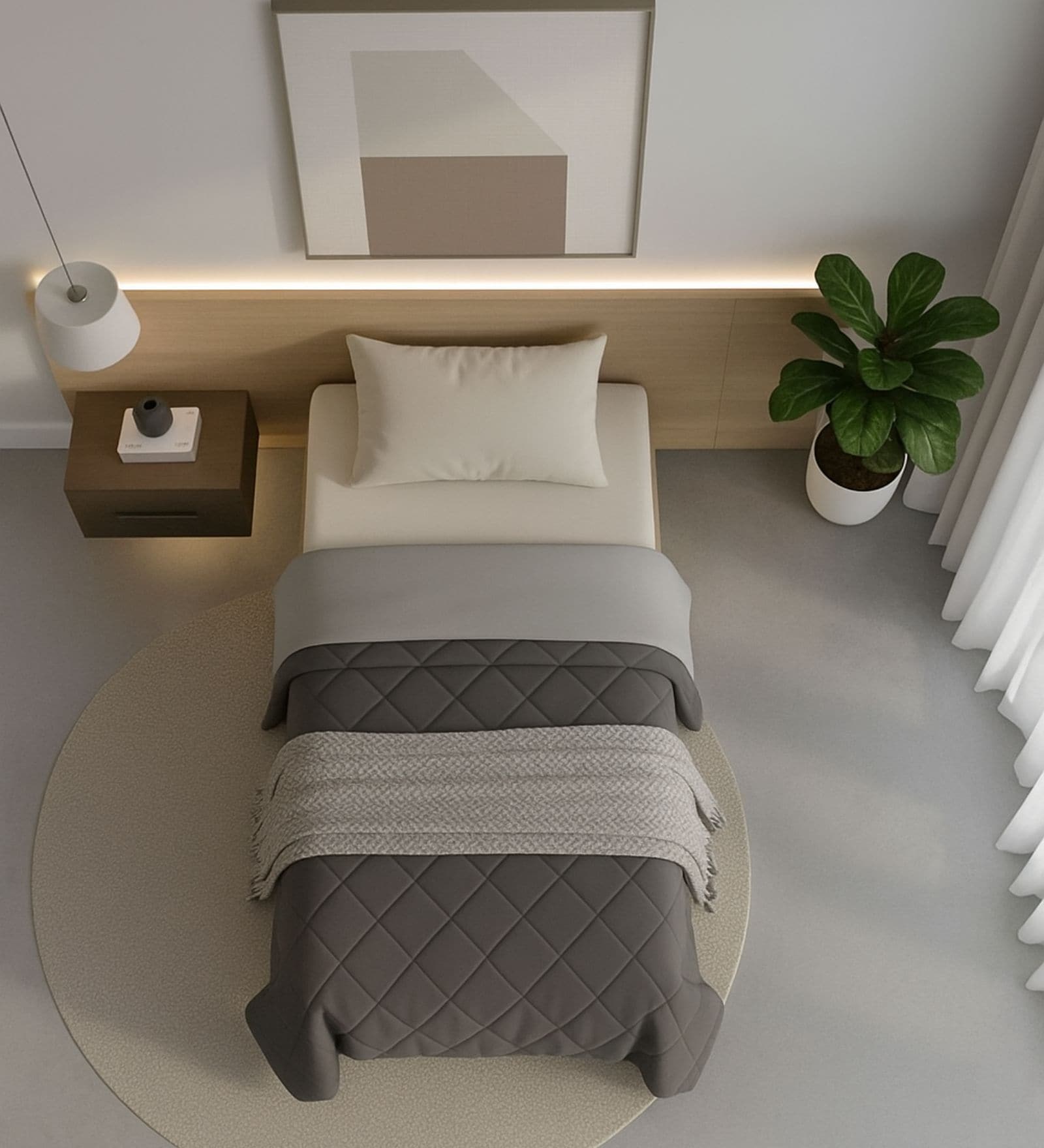 Buy Grey Soft Fluffy Micro Solid Plain Heavy Winter Single 150GSM ...