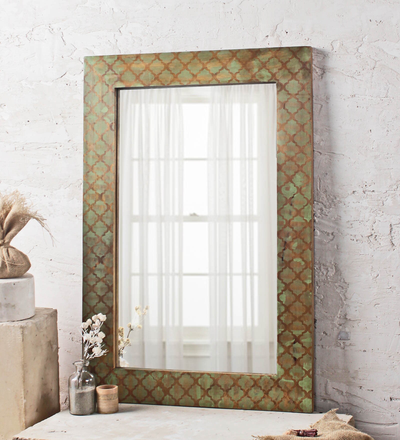 Buy Mango Wood Rectangle Wall Mirror in Brown colour by Fabuliv at 29% ...