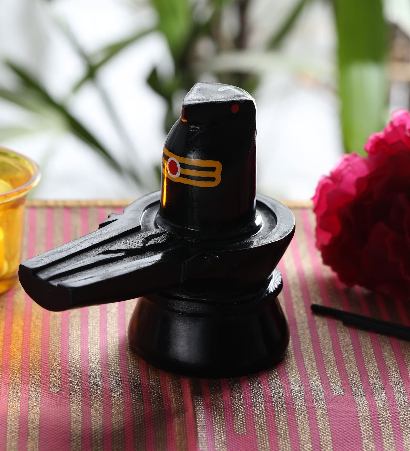 Buy Brown Stone Shivling With Snake Head Religious Idols by Vidya ...