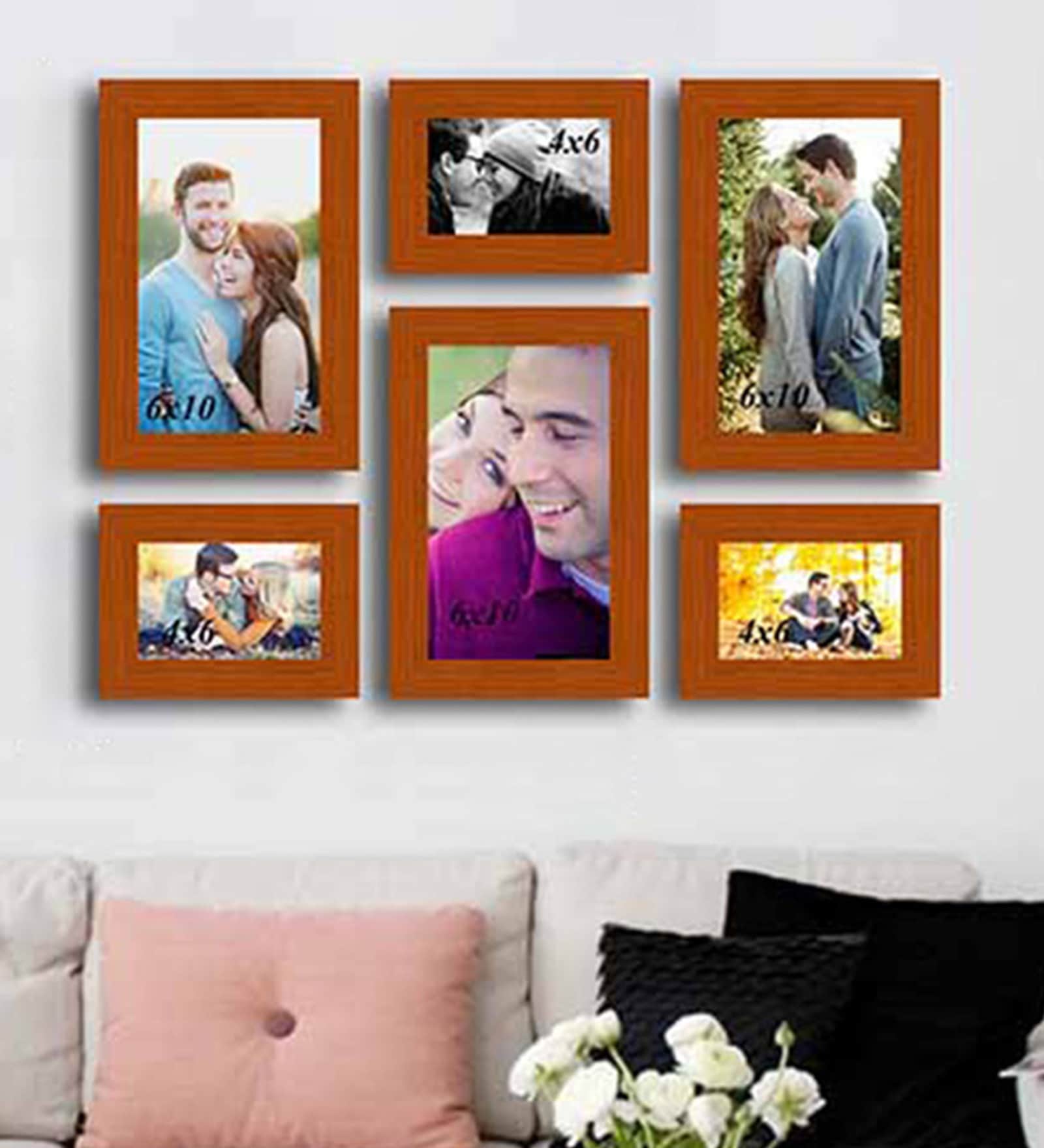 Buy Set Of 6 Brown Synthetic Wood Collage Photo Frames at 9% OFF by Art ...