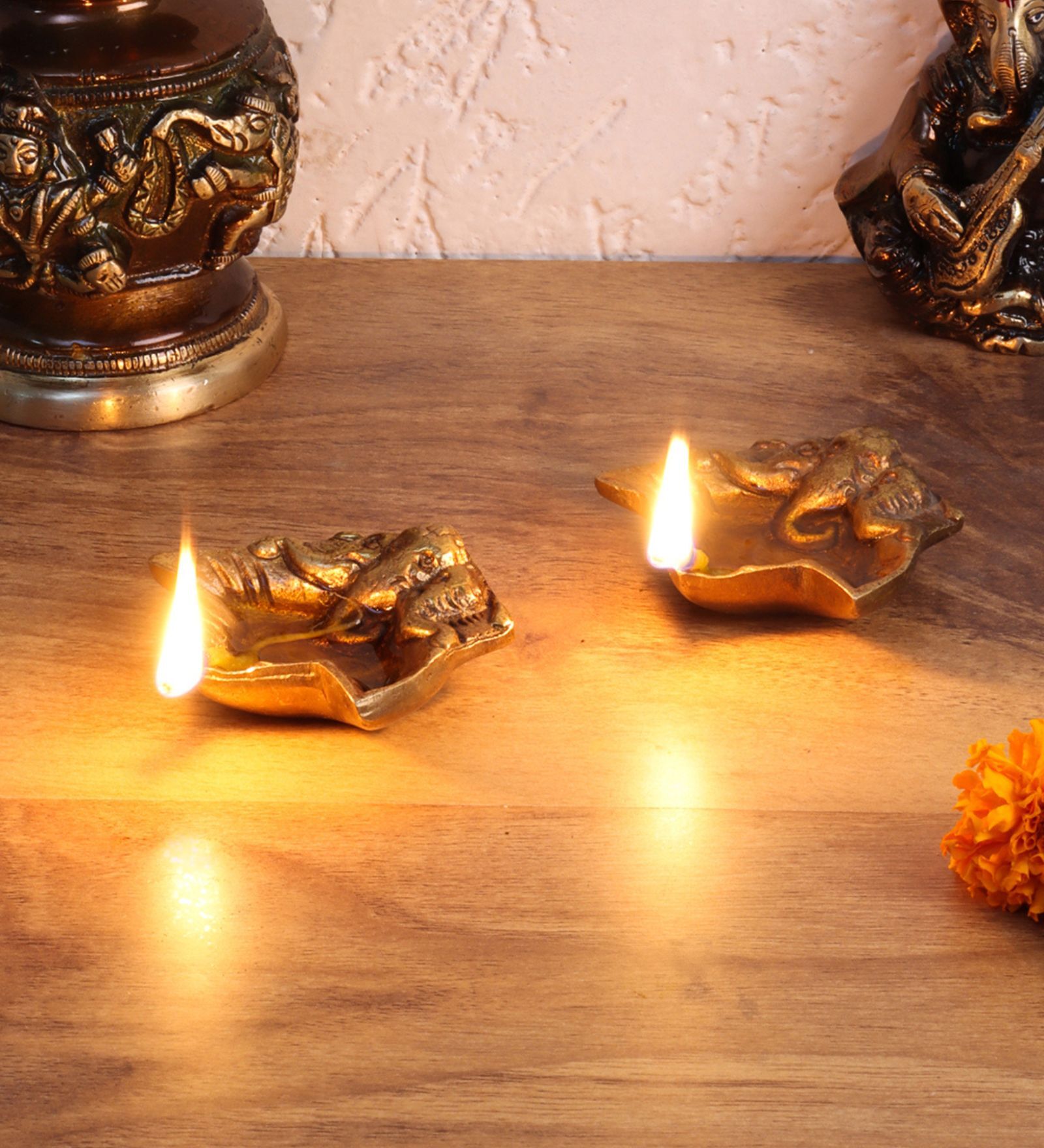 Buy Brown Terracotta (Set of 2) Diya at 35% OFF by Aapno Rajasthan ...