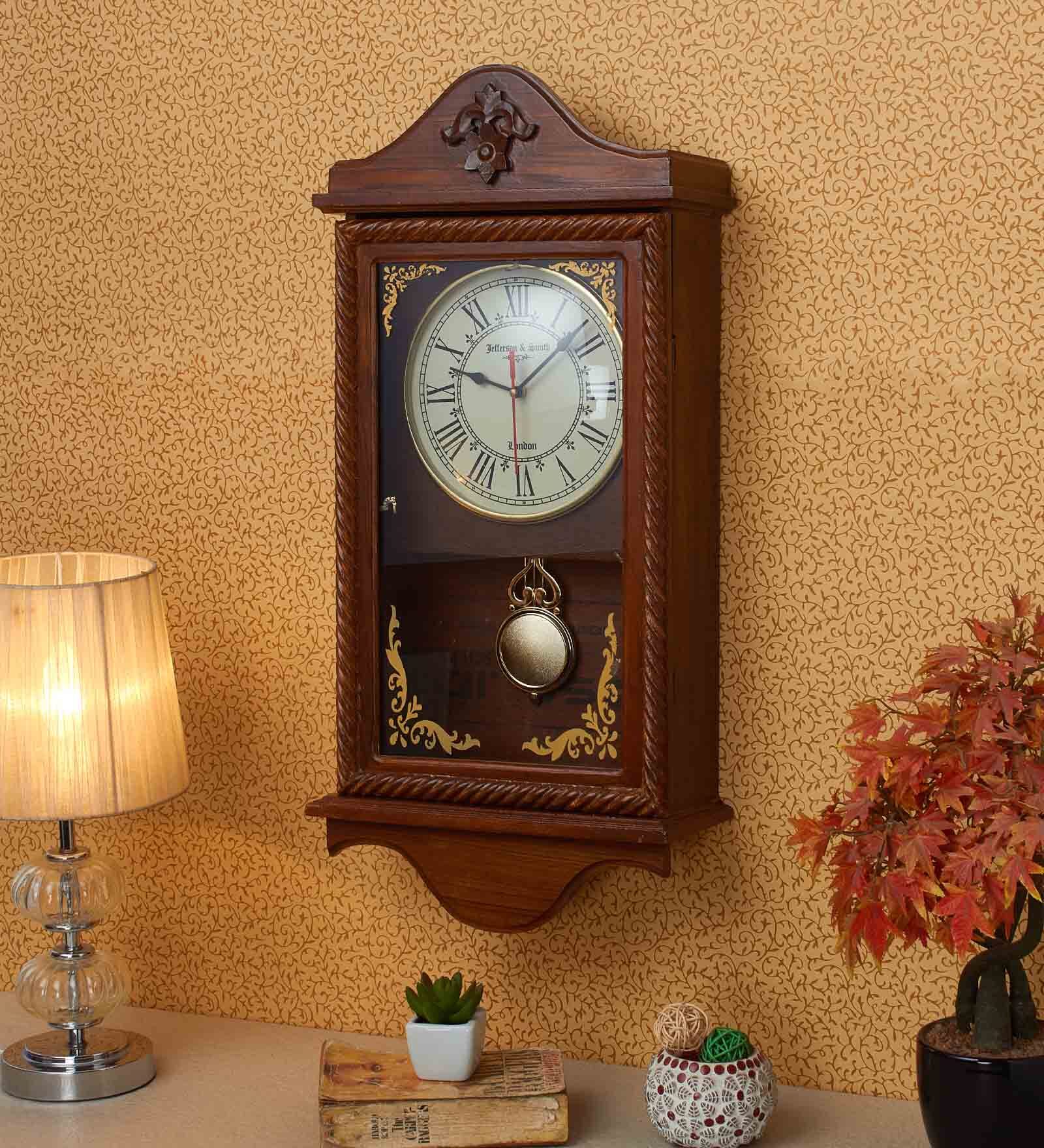 Buy Brown Wood Pendulam Clock by Delightful D cor at 21% OFF by ...