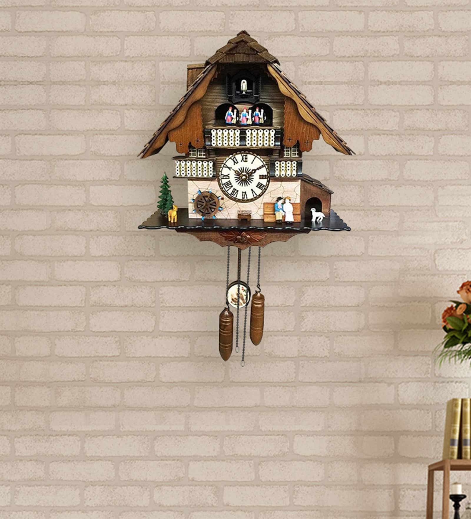 Buy Multicolour Solid Wood Cuckoo Clock at 38% OFF by Kairos | Pepperfry