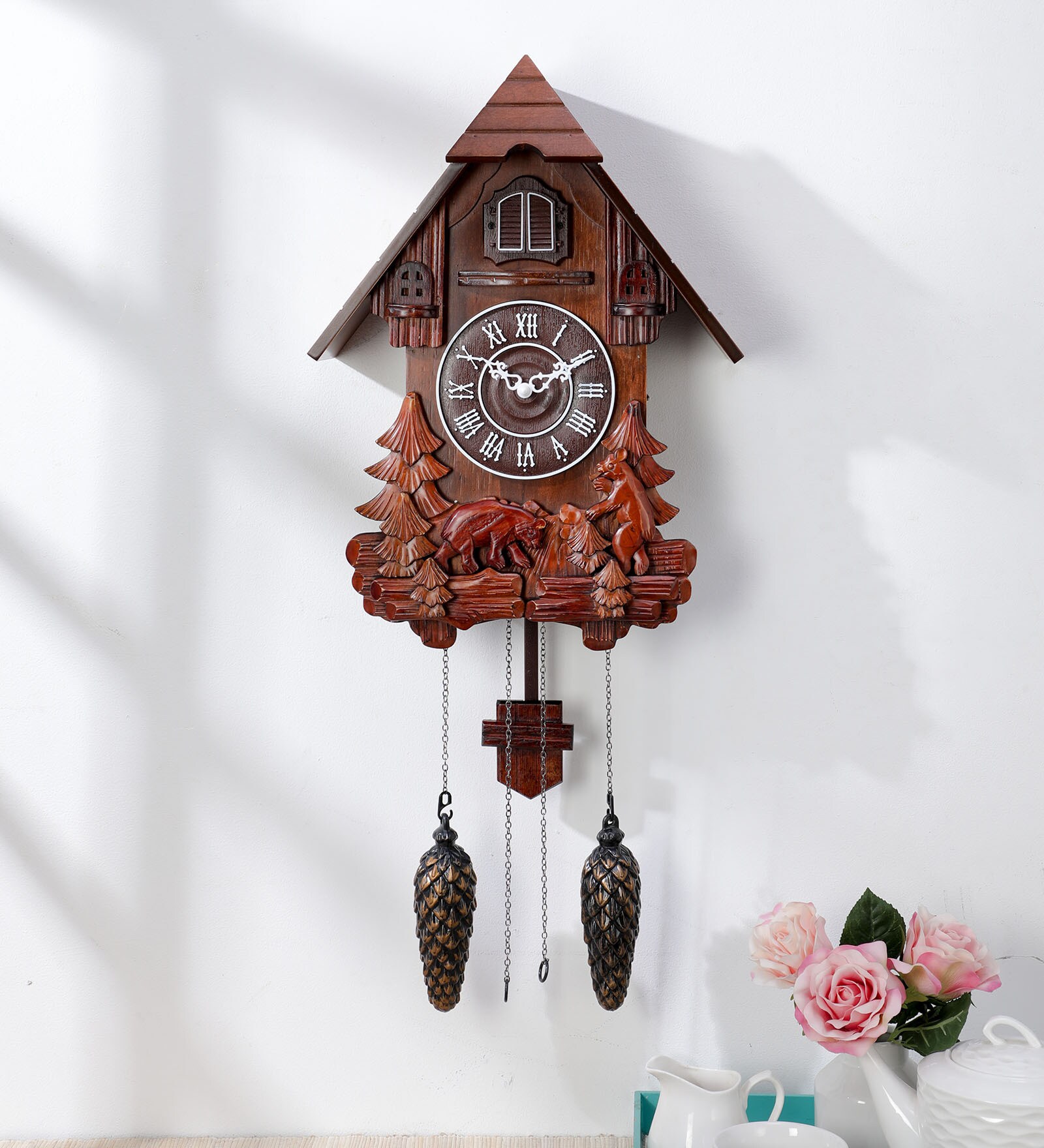 Buy Brown Solid Wood Analog Cuckoo Clock by Horo at 16% OFF by Horo ...