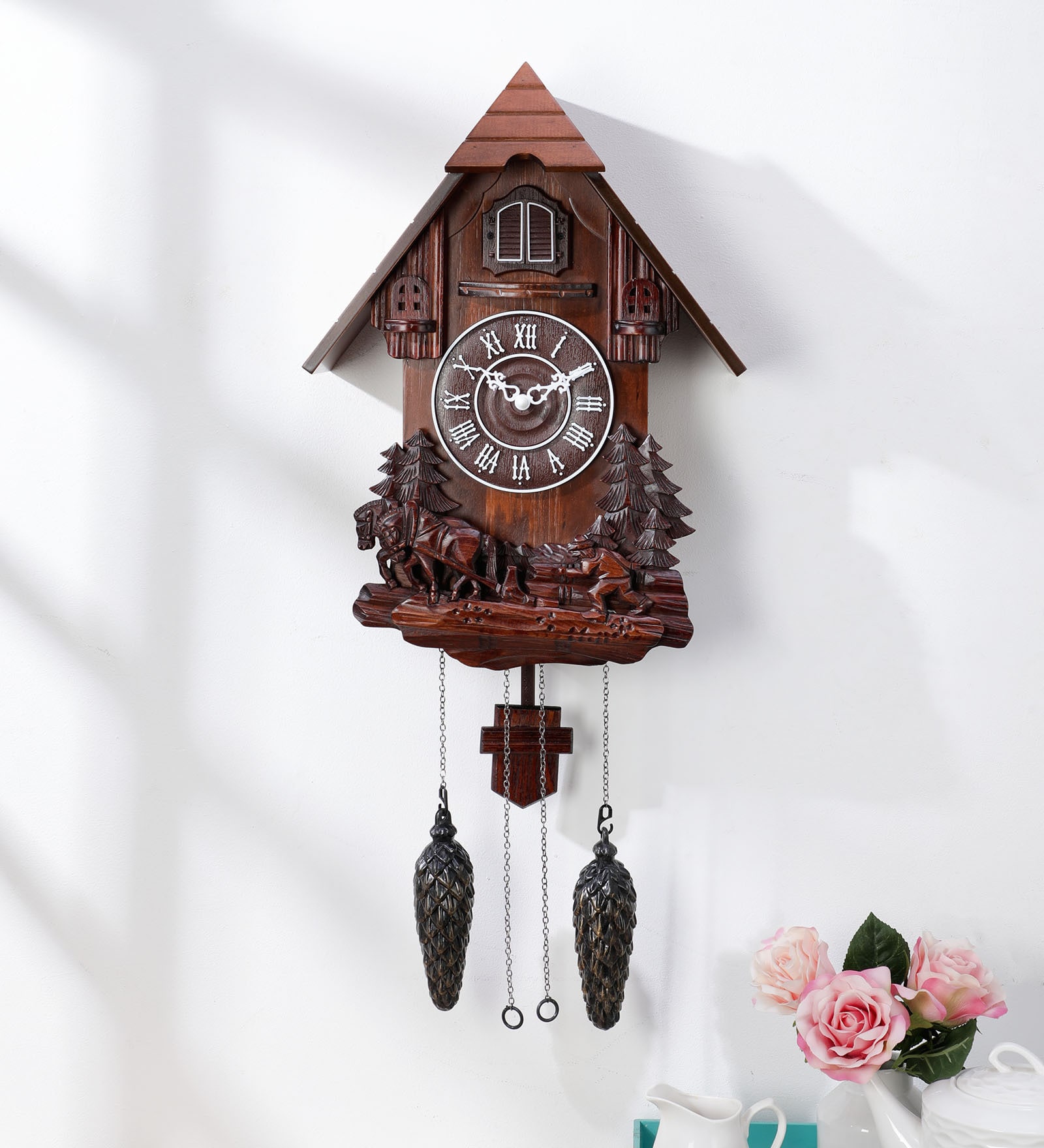 Buy Brown Solid Wood Analog Cuckoo Clock by Horo at 20% OFF by Horo ...