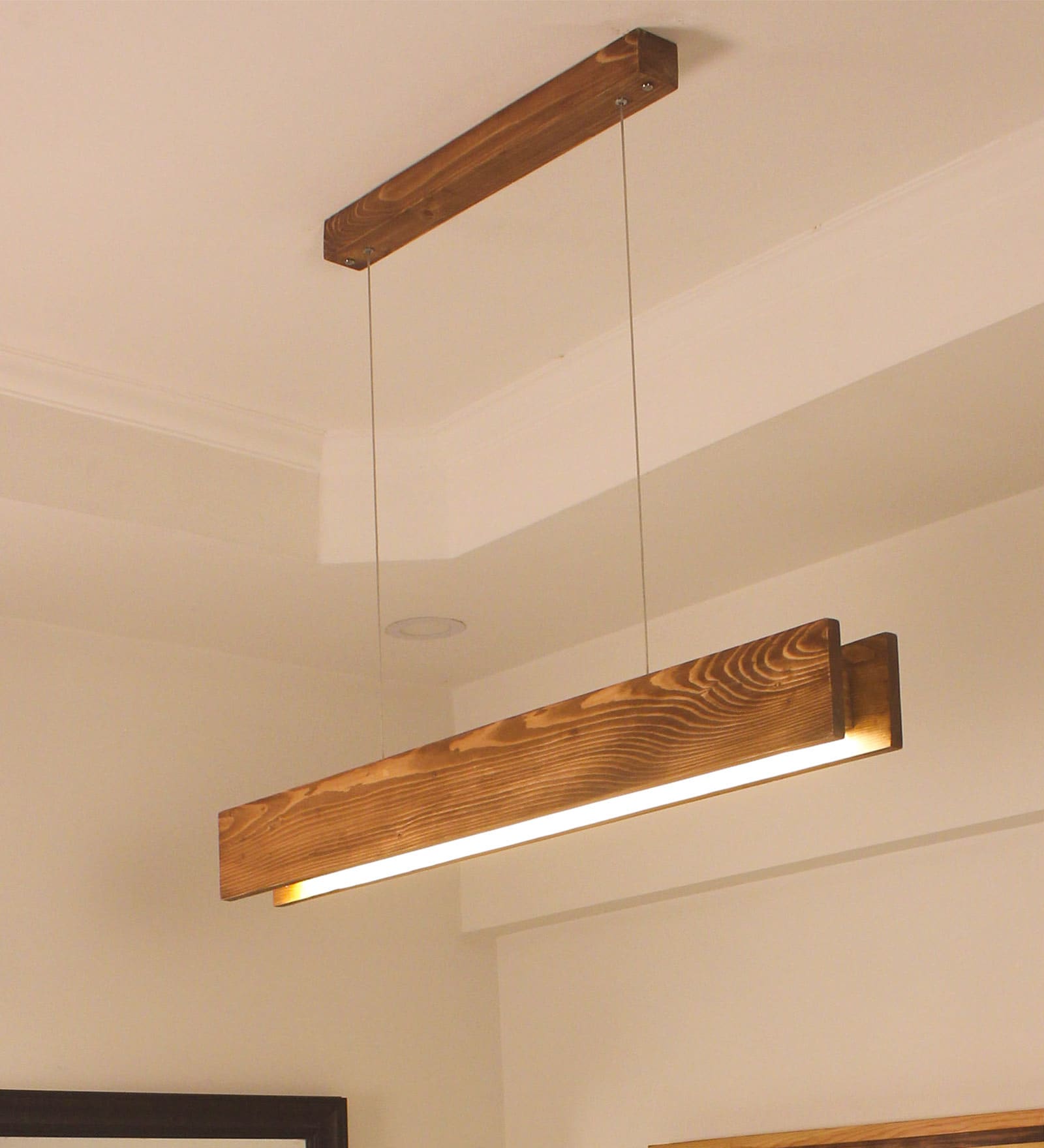 Buy Synergy 36 Brown Solid Wood Linear LED Hanging Light at 50% OFF by ...