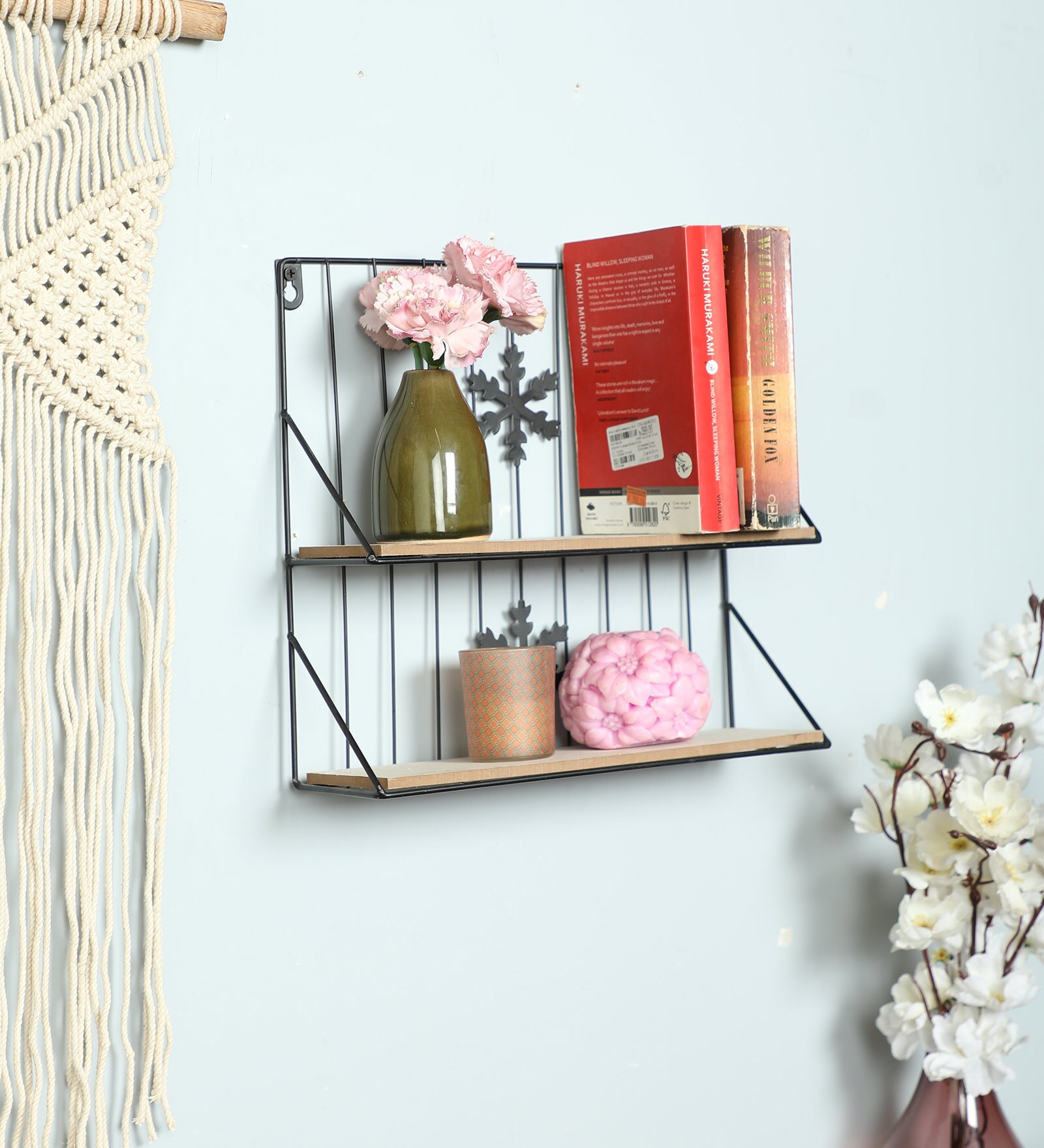 Buy Solid Wood Floating Wall Shelf in Brown Colour by Zahab at 24% OFF ...