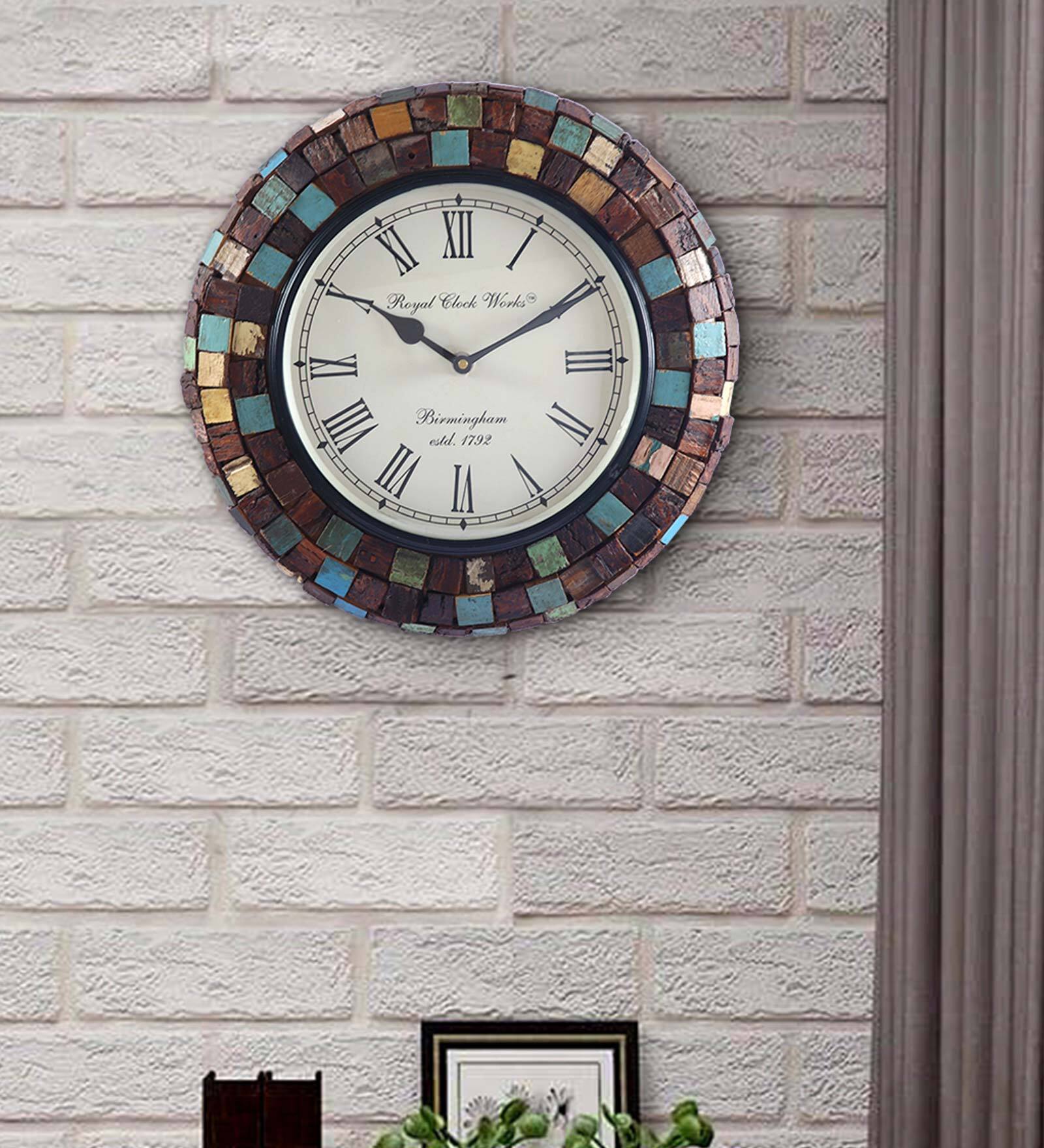 Buy Simplicity Brown Wooden Wall Clock at 30% OFF by Aapno Rajasthan ...