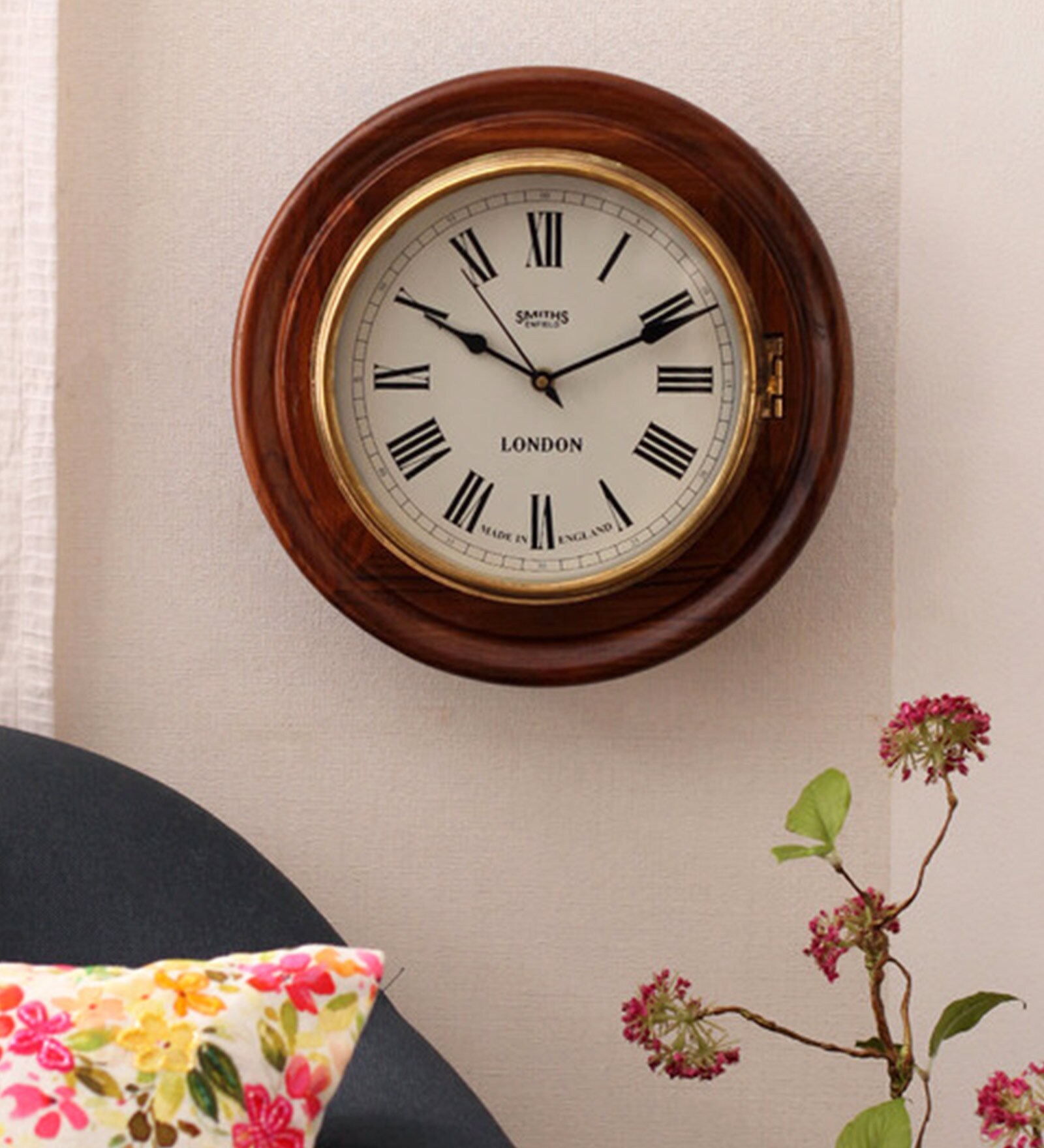Buy Brown Solid Wood Analog Wall Clock by Delightful Decor at 24% OFF ...