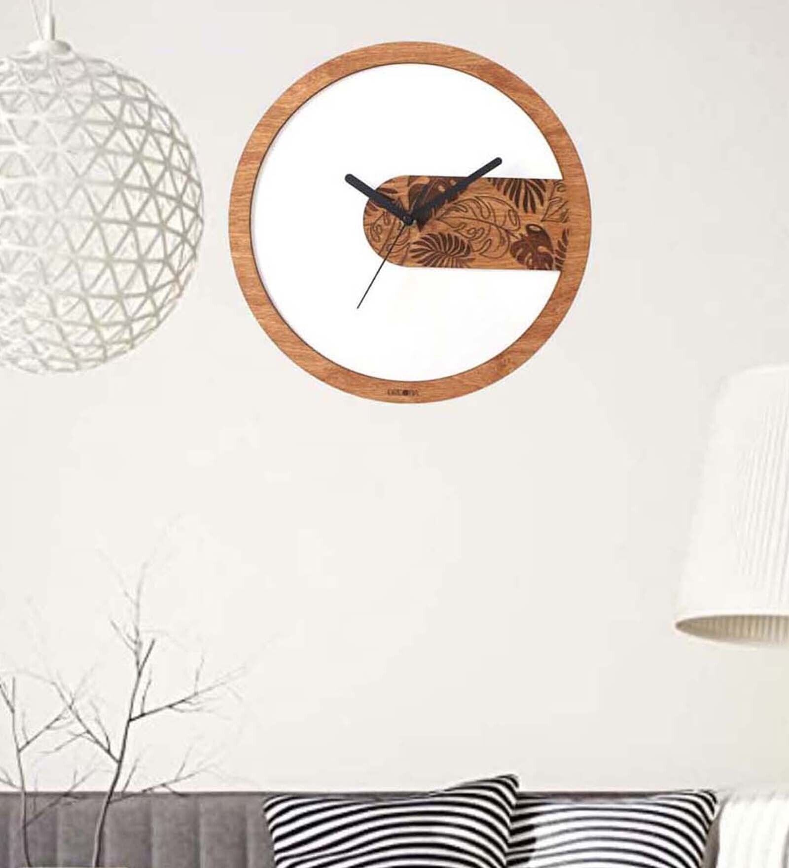 Buy Brown Wooden Round Wall Clock at 21% OFF by J & M Art | Pepperfry