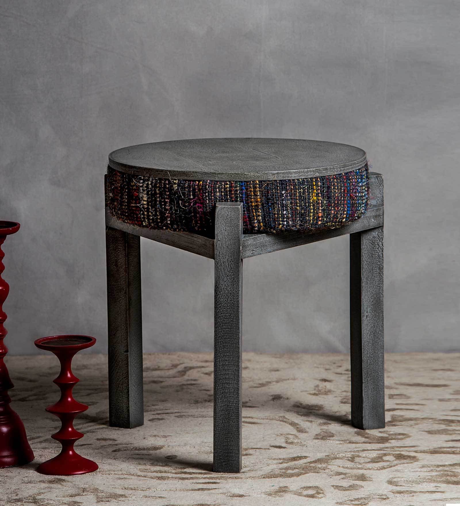 Buy Bruch Solid Wood Stool in Multi - Colour at 3% OFF by Bohemiana ...