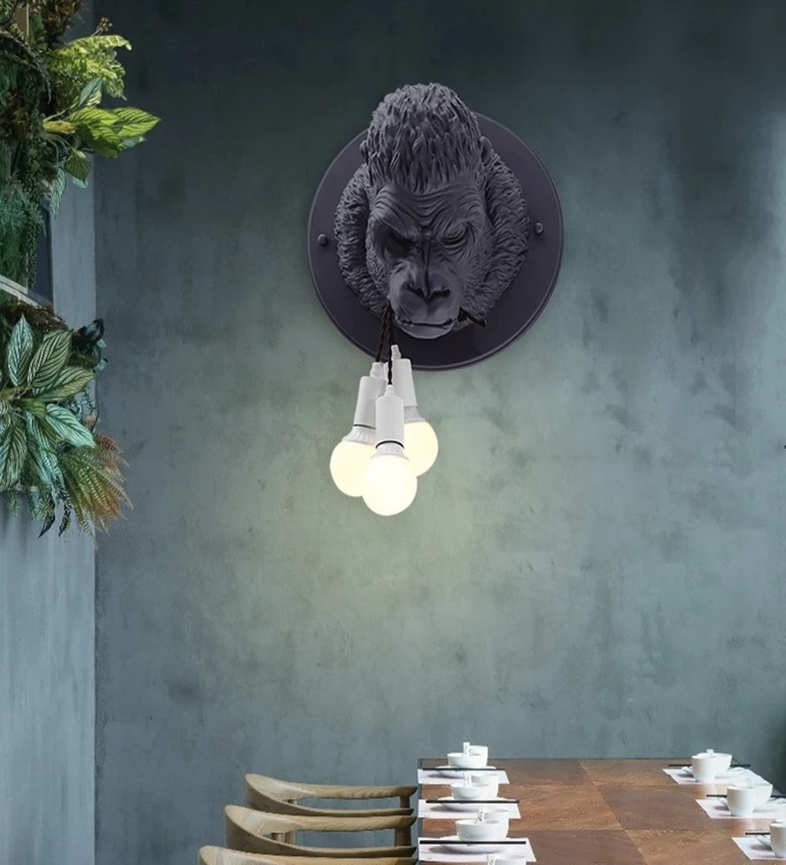 Buy Bruno Gorilla Wall Light Resin Body Modern Decorative Wall Lamp for ...