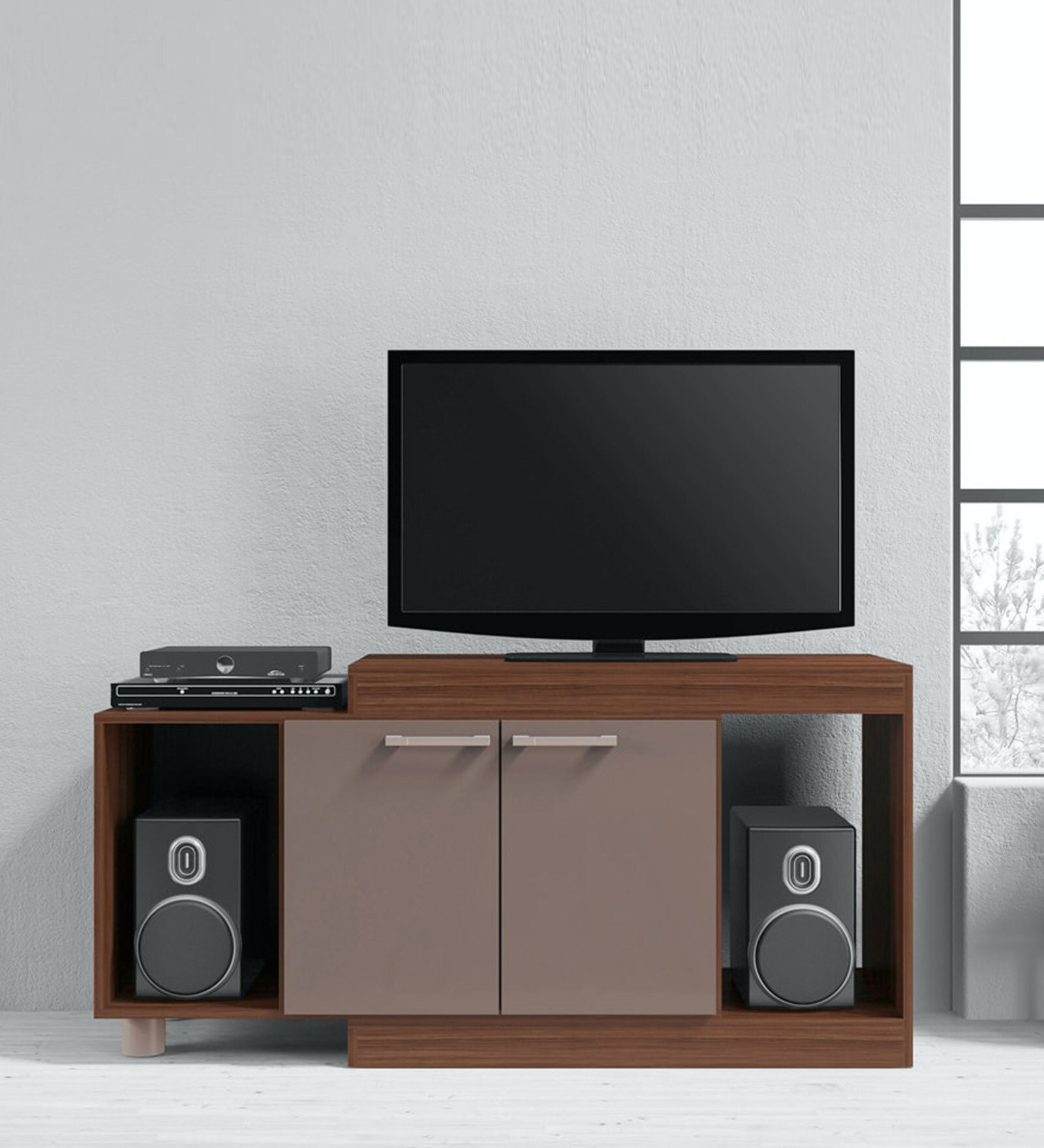 Buy Bruno TV Console In Walnut Finish at 55% OFF by Evok | Pepperfry