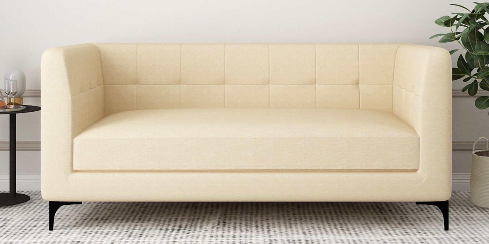 Buy Braulia Fabric 2 Seater Sofa In Cream Beige Colour at 1% OFF by Casacraft from Pepperfry ...